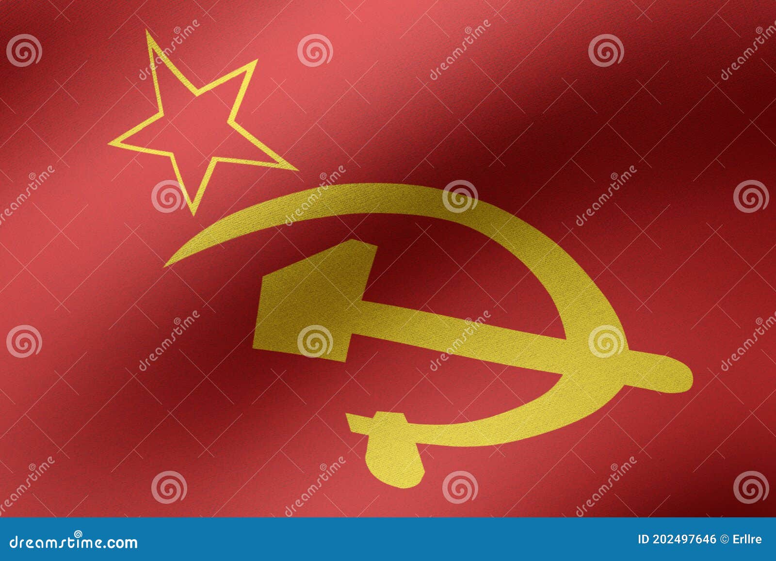 3d Rendering of a USSR Flag Stock Illustration - Illustration of nation ...