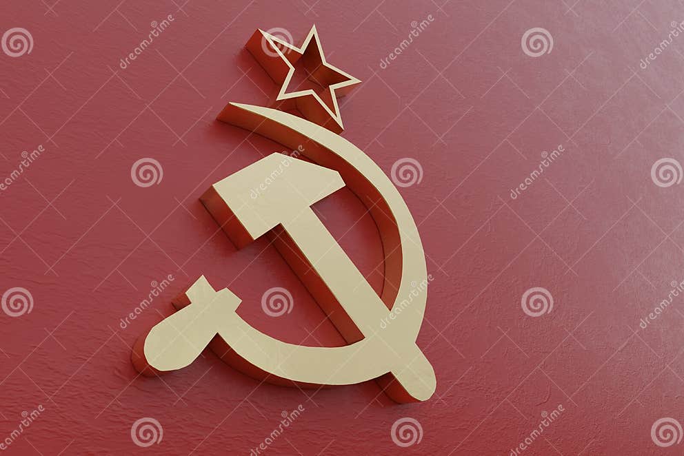 3d Rendering of a USSR Flag Icon Stock Illustration - Illustration of ...