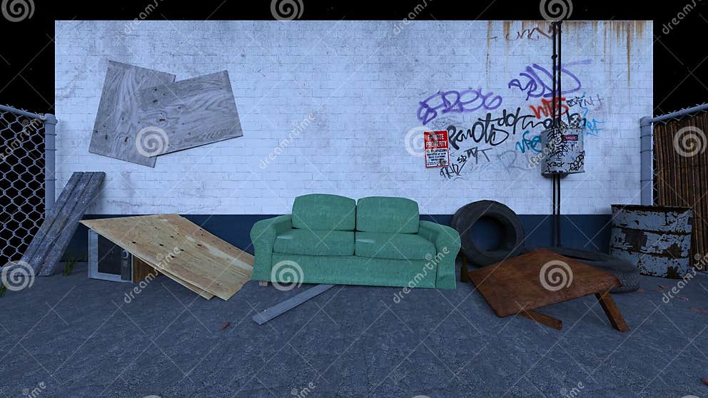 3D Rendering of the Vacant Lot Stock Illustration - Illustration of ...