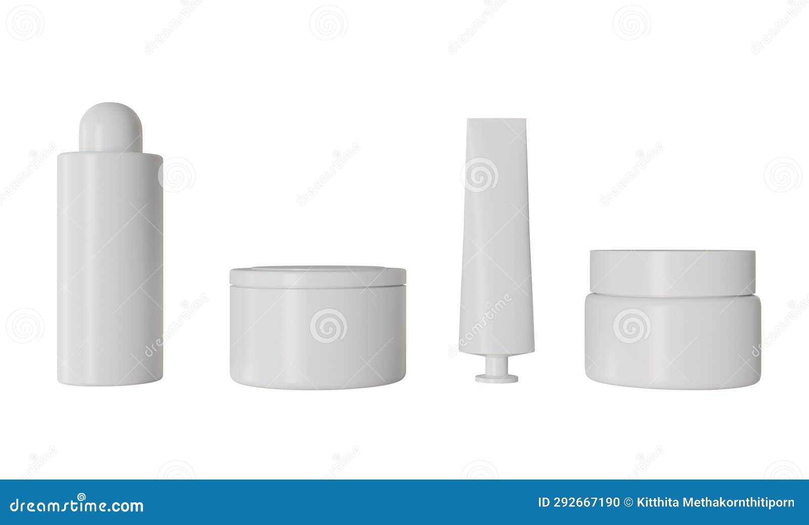 3D Rendering Various Shape of Cosmetics and Skin Care Packaging Stock ...