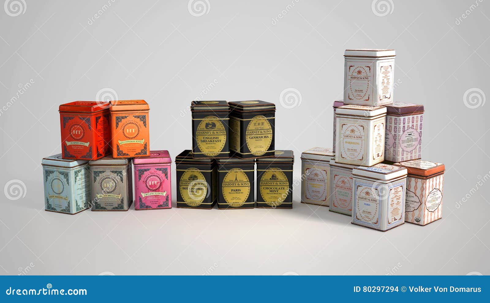 3D Rendering Various Tee Boxes Stock Illustration - Illustration of ...