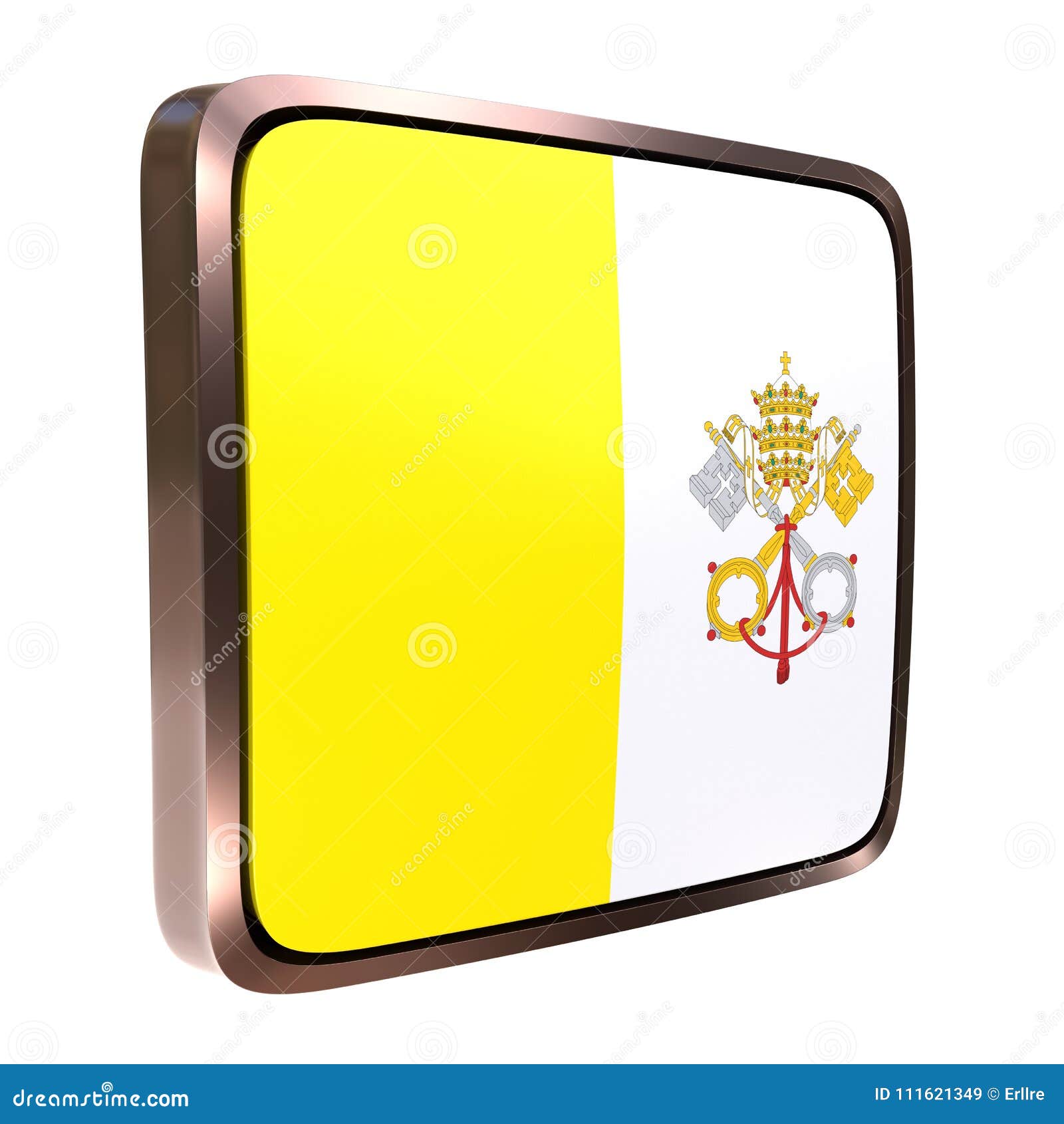 Vatican flag icon stock illustration. Illustration of patriot - 111621349