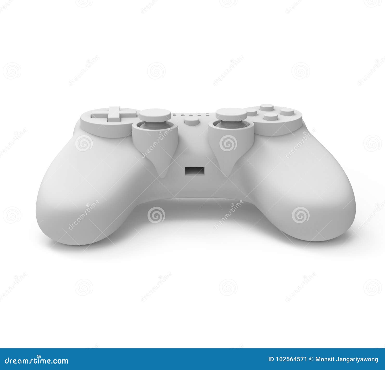Video Game Controller On White Background With Clipping Path. Stock ...