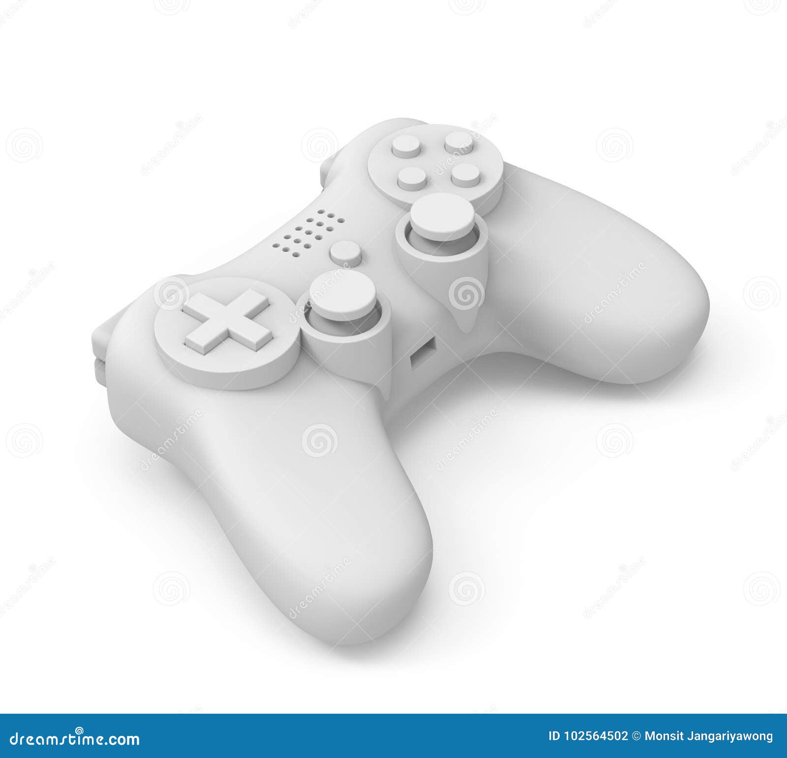 Video Game Controller On White Background With Clipping Path. Stock ...
