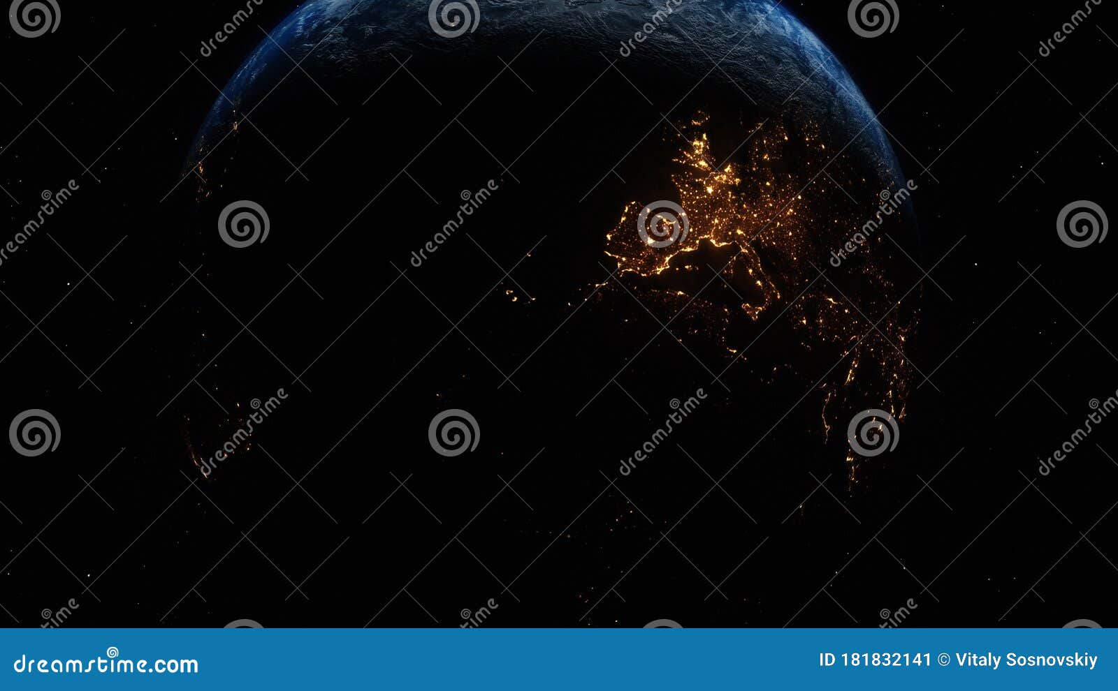 3D Rendering of a View of the Planet Earth from Space Stock ...