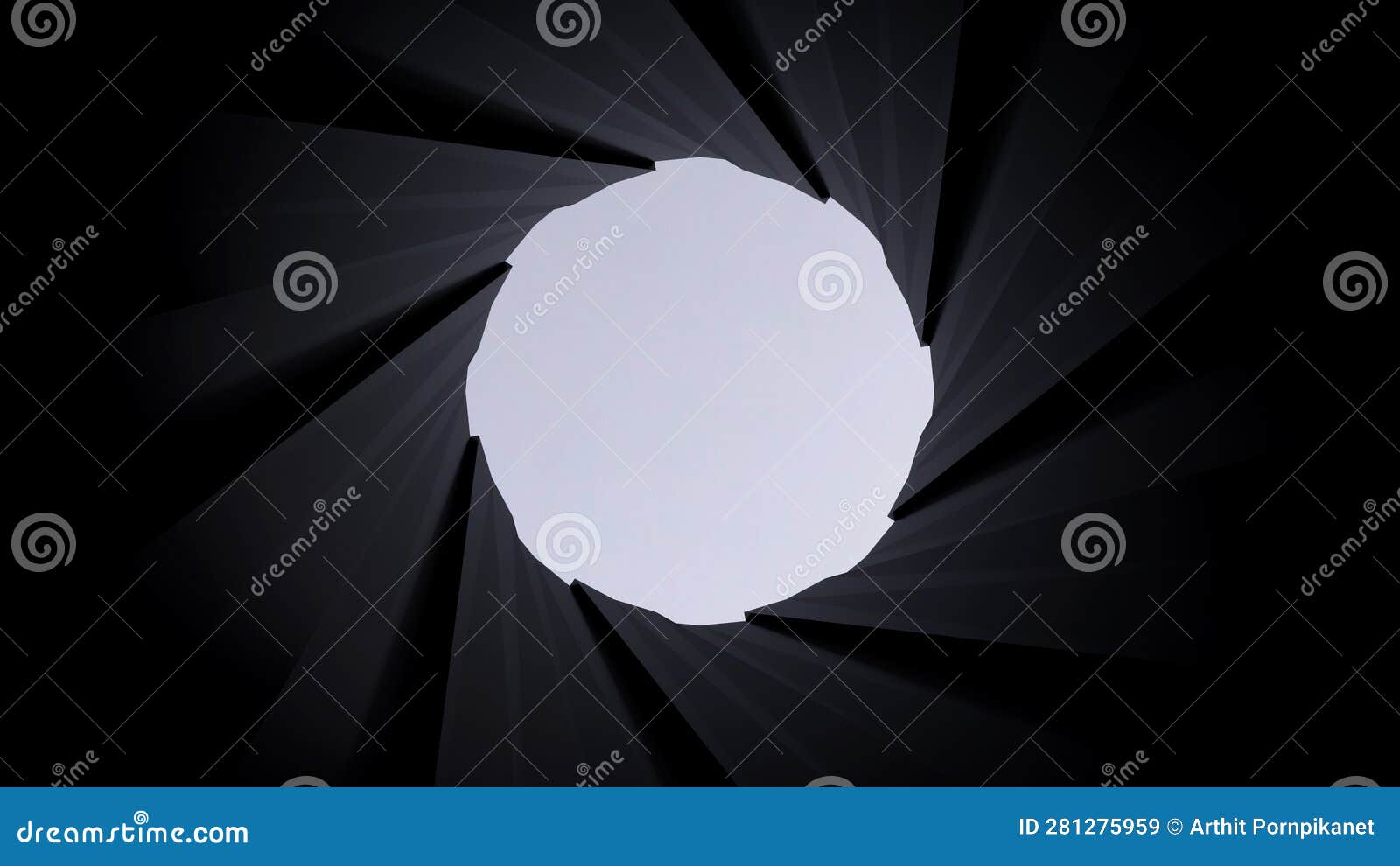 3d Rendering of View through Silhouette Gun Barrel Stock Illustration ...