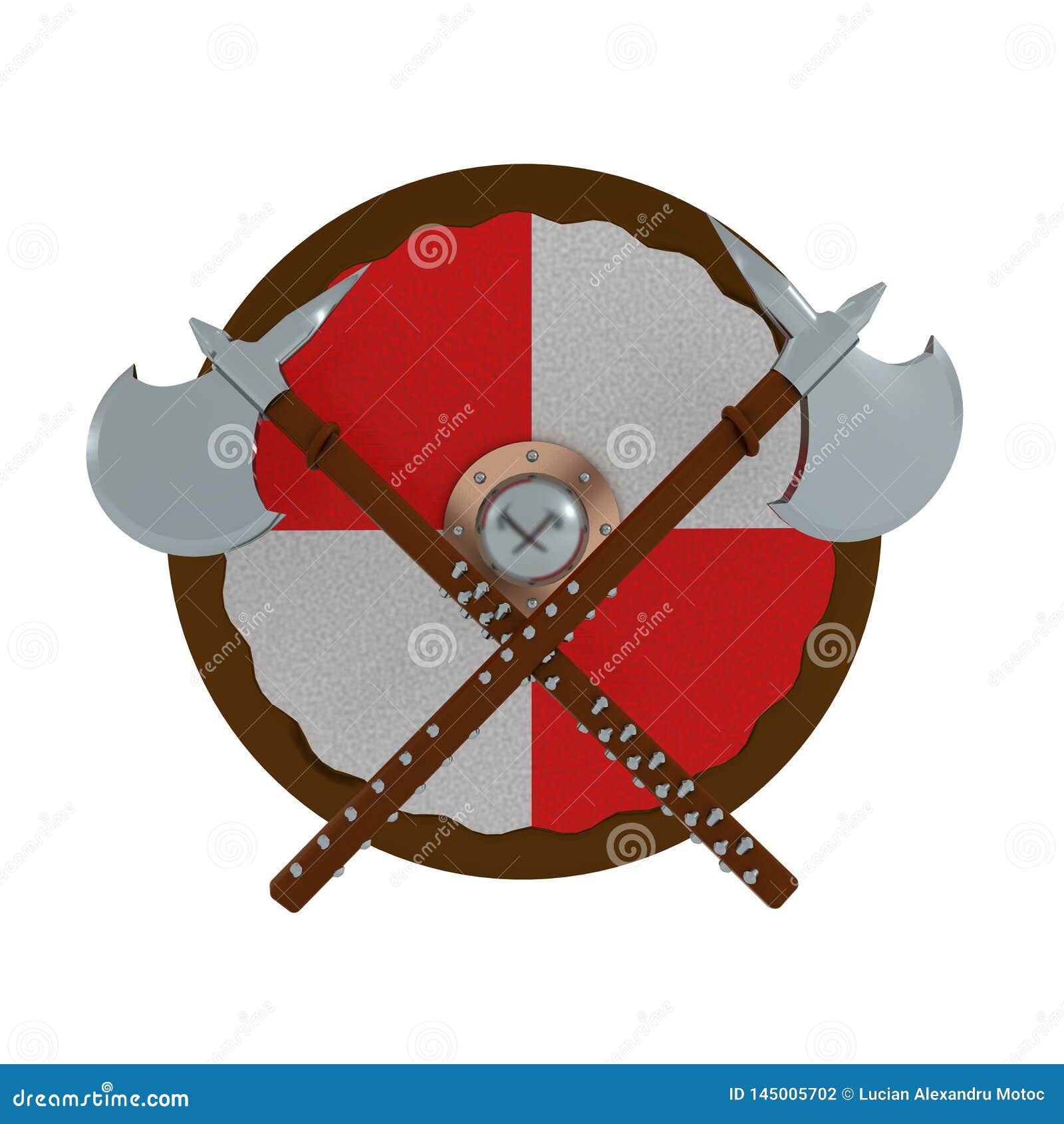 3D Rendering of Viking Crest Stock Illustration - Illustration of crest ...