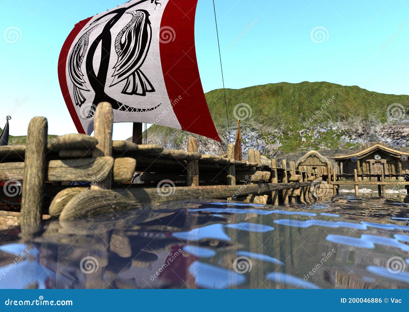 Vikings, Medieval Nordic Soldiers, Barbarians Cartoon Banners. Male And ...