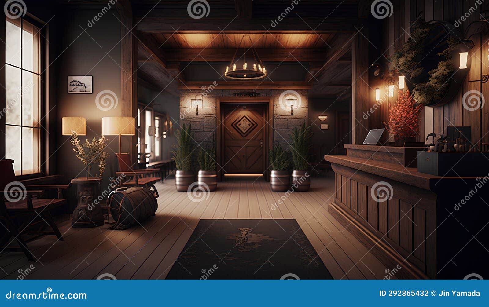 3d Rendering of Vintage Bar Interior Design. 3d Illustration Stock ...