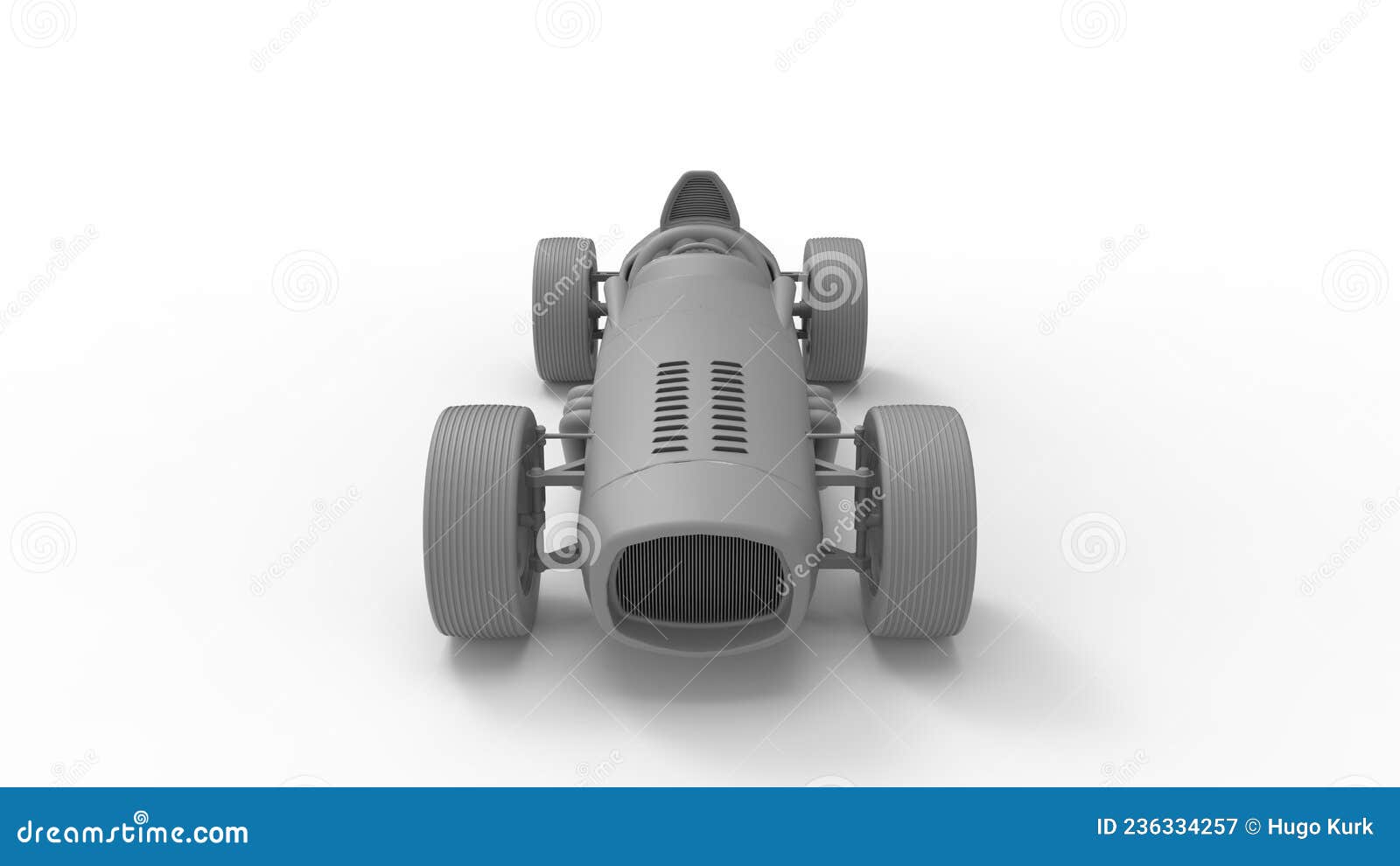 3D Rendering of a Vintage Historic Race Car Isolated on White Empty ...