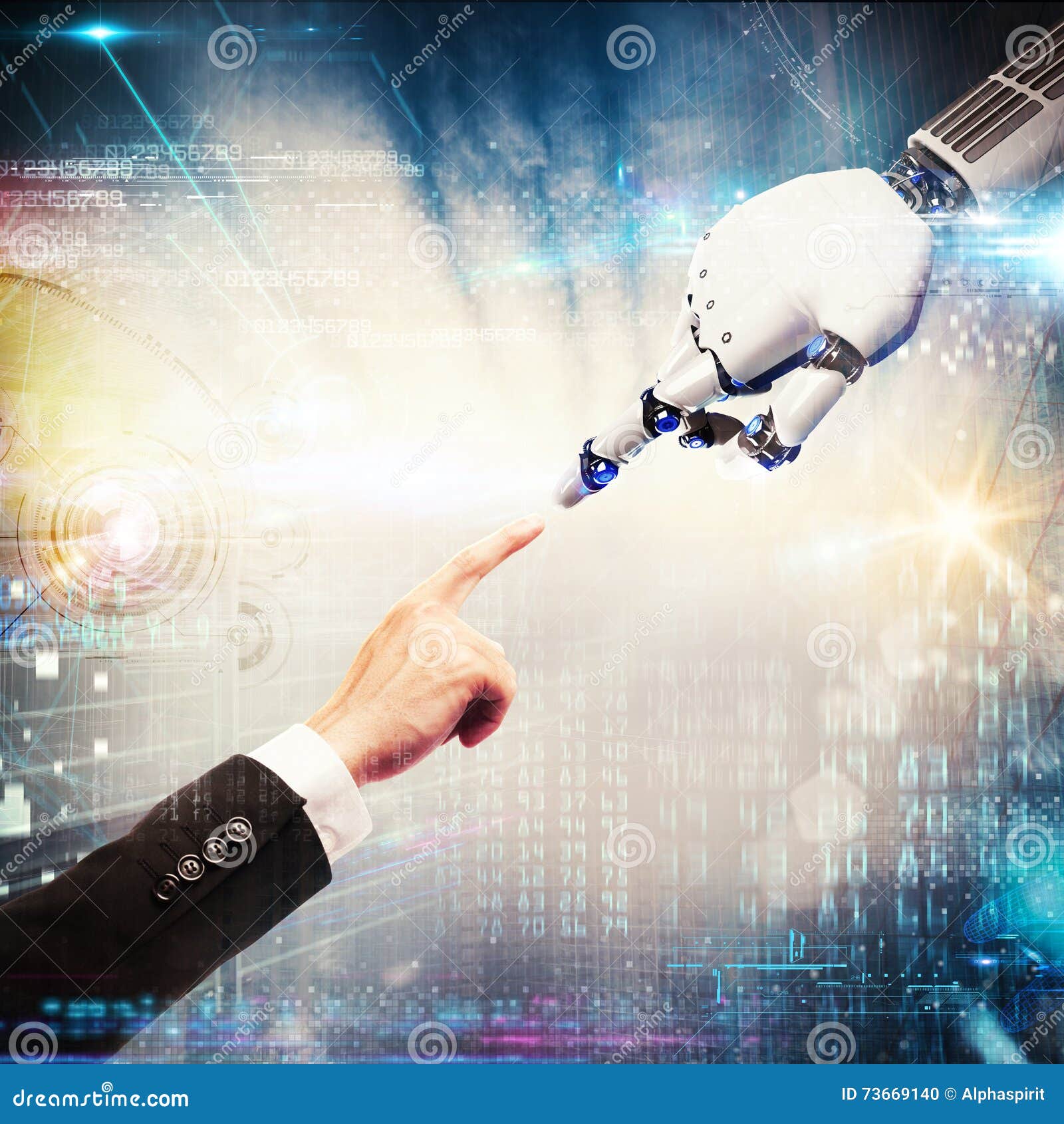 3D Rendering Virtual Connection Stock Illustration - Illustration of ...