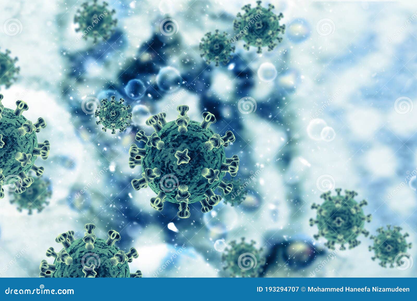 3d Rendering Virus, Bacteria, Cell Stock Illustration - Illustration of ...