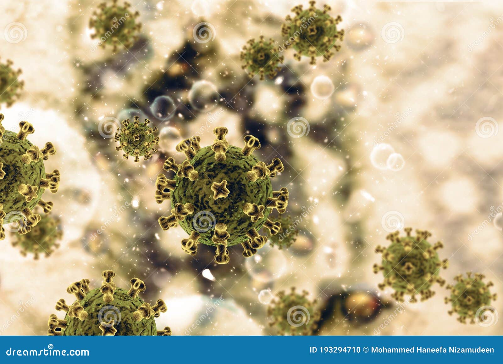 3d Rendering Virus, Bacteria, Cell Stock Illustration - Illustration of ...