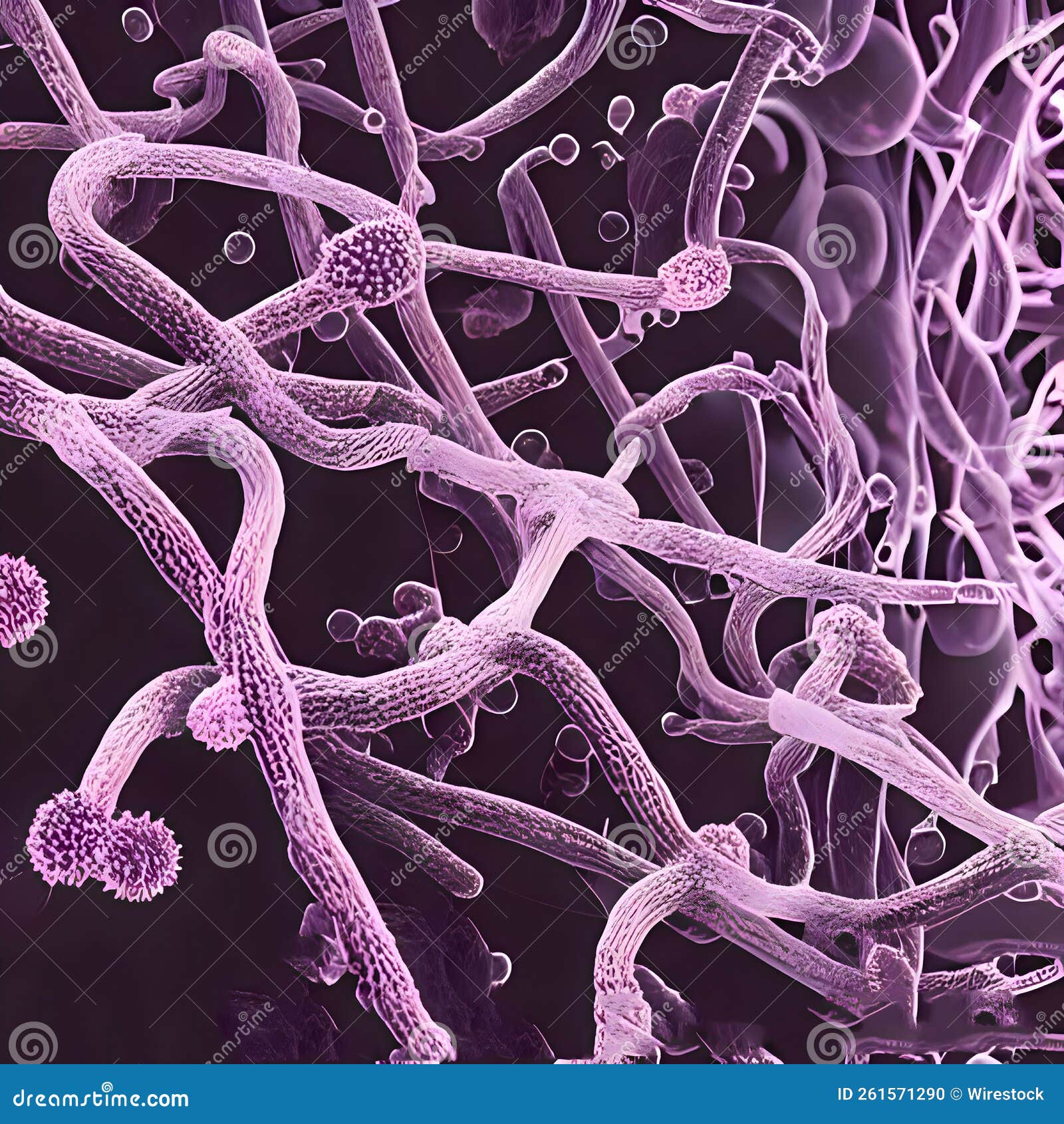 3D Rendering of Virus Bacteria Floating in a Cellular Environment Stock ...