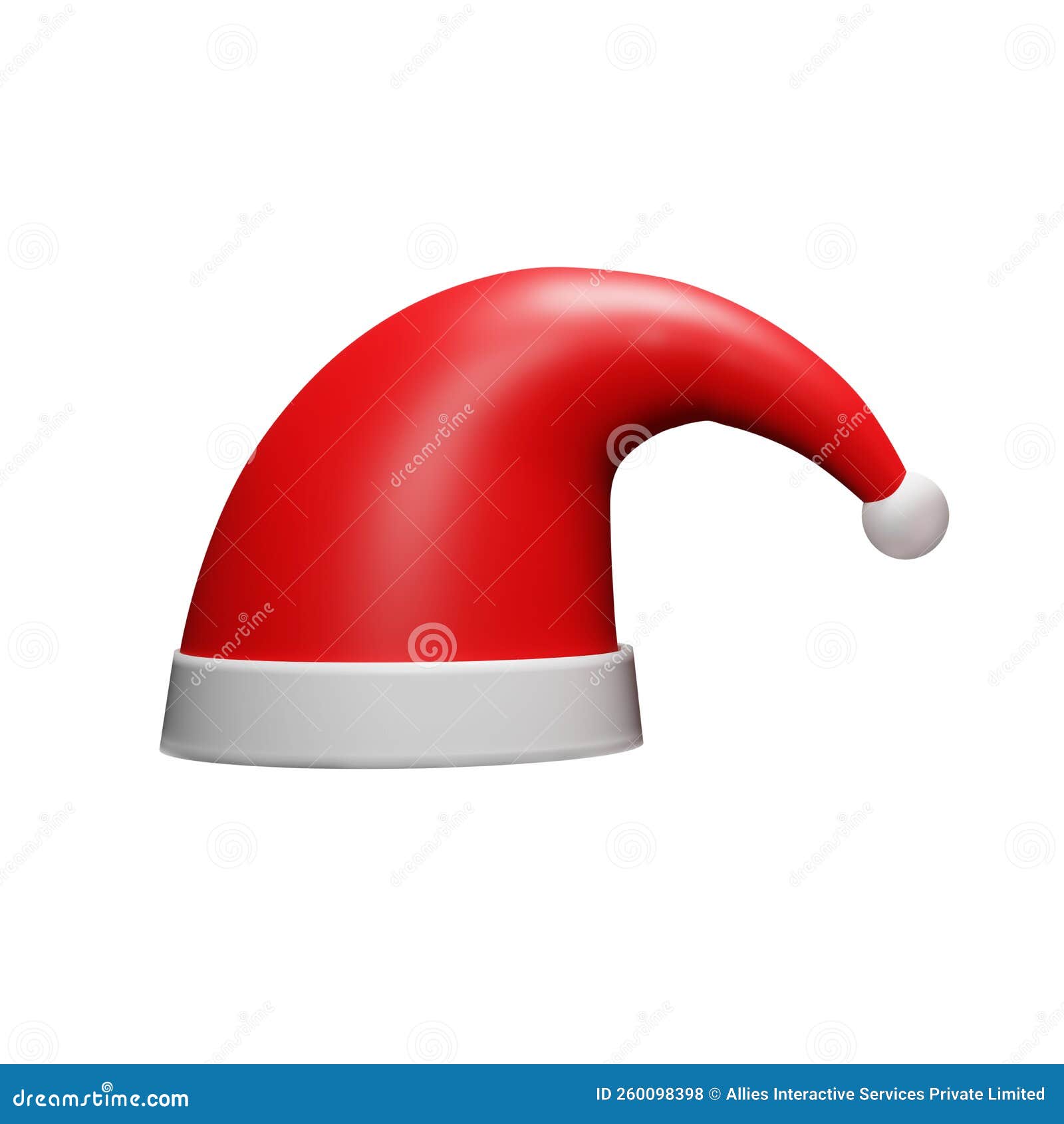 3d Rendering Von Santa Hut Oder Cap Stock Abbildung - Illustration von ...