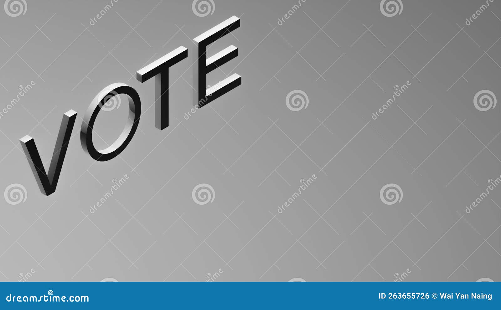 3D RENDERING of VOTE WORDS on GREY PLAIN BACKGROUND Stock Illustration ...