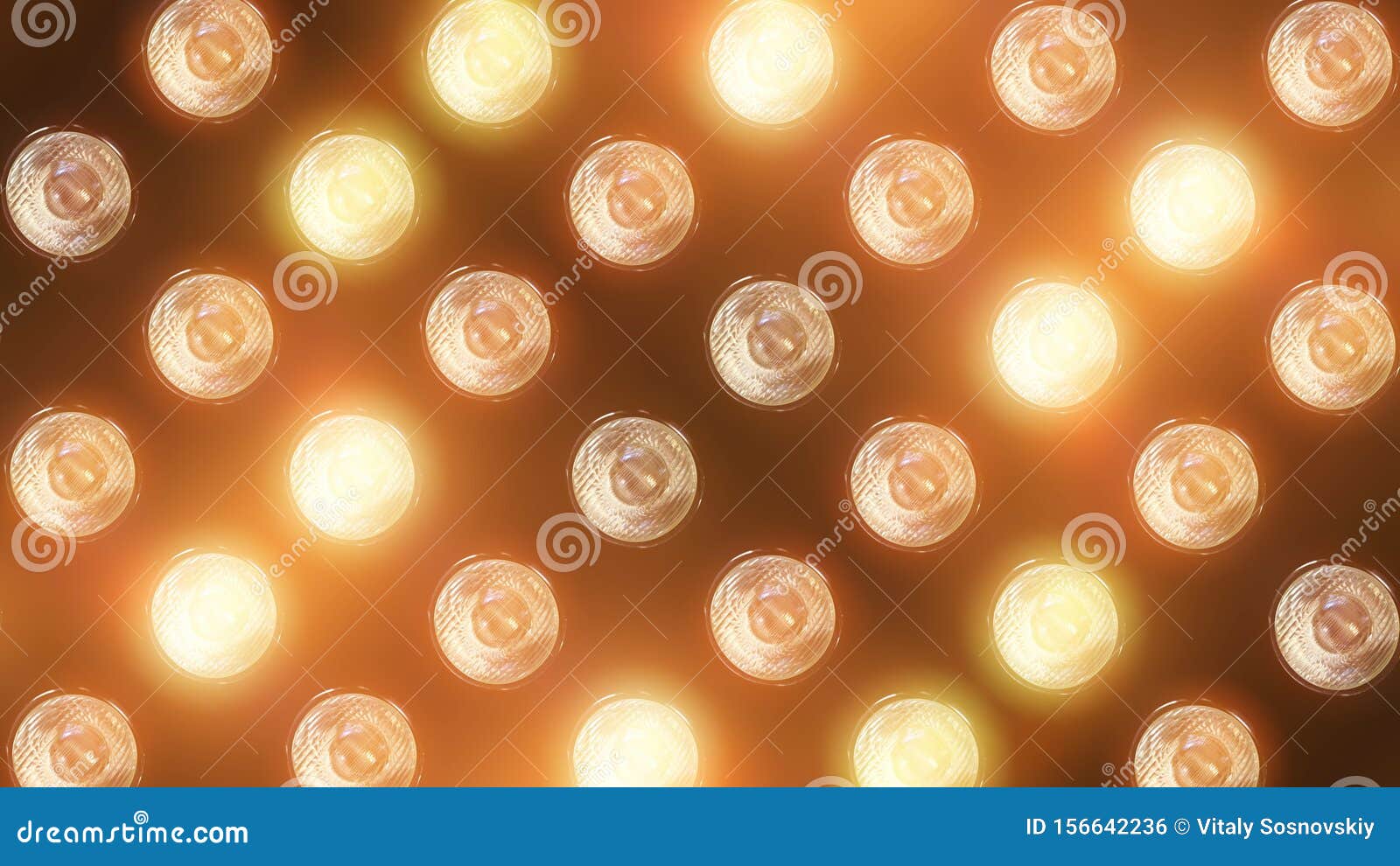 3D Rendering of a Wall with Flashing Lights and Bright Spotlights Stock ...
