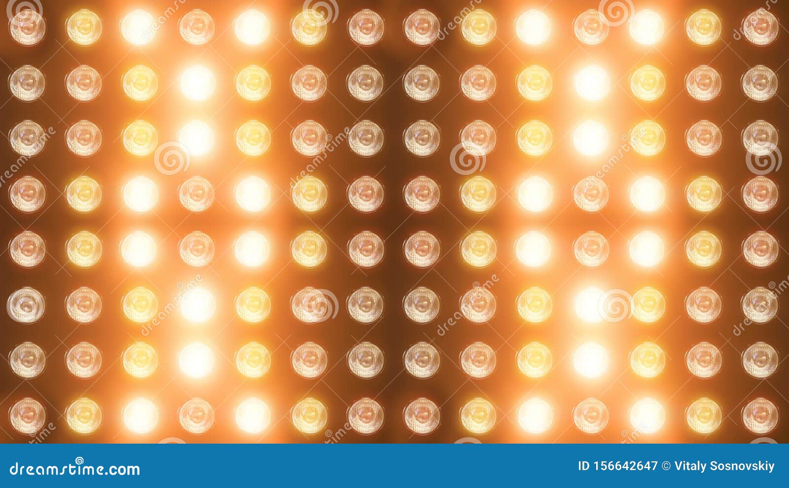 3D Rendering of a Wall with Flashing Lights and Bright Spotlights Stock ...