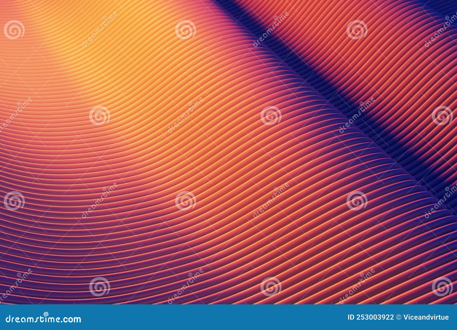 3d Rendering of Wallpaper, Colorful Abstract Lines in Wavy Background ...