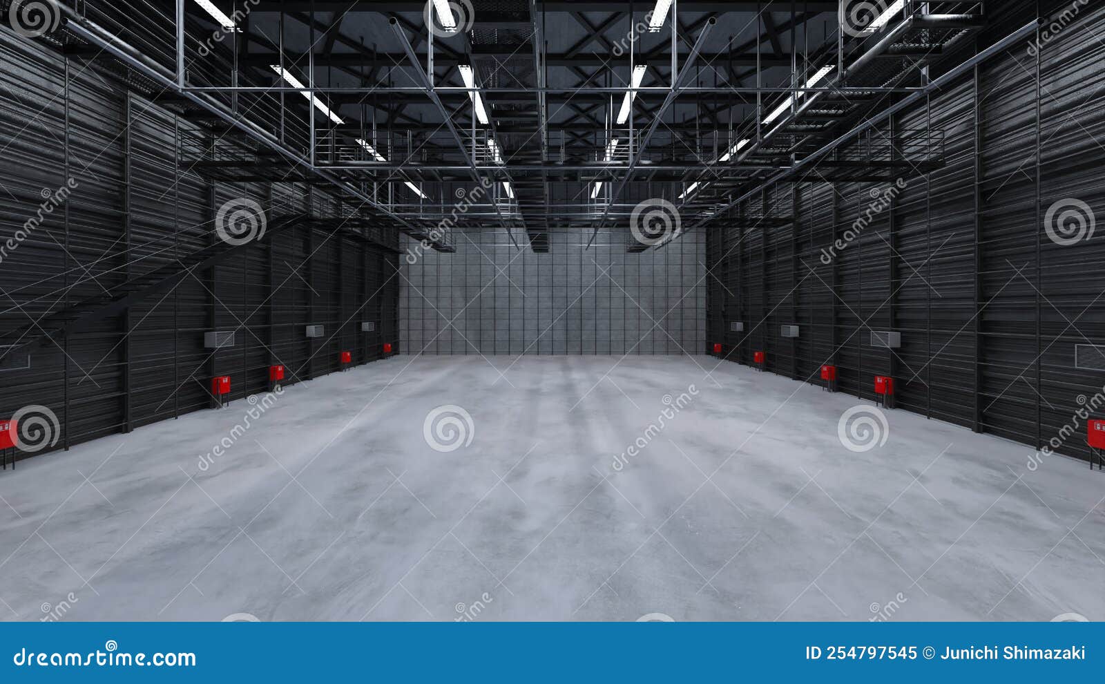 3D Rendering of the Warehouse Stock Illustration - Illustration of ...