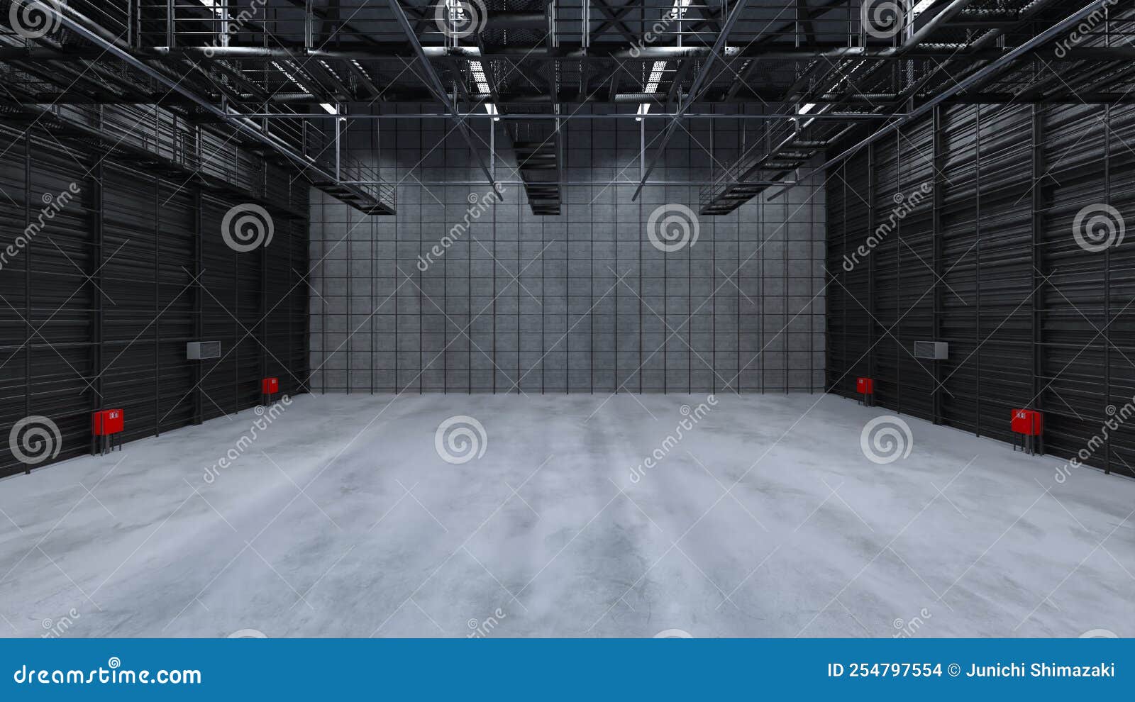 3D Rendering of the Warehouse Stock Illustration - Illustration of ...