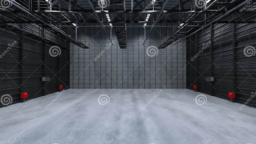 3D Rendering of the Warehouse Stock Illustration - Illustration of ...