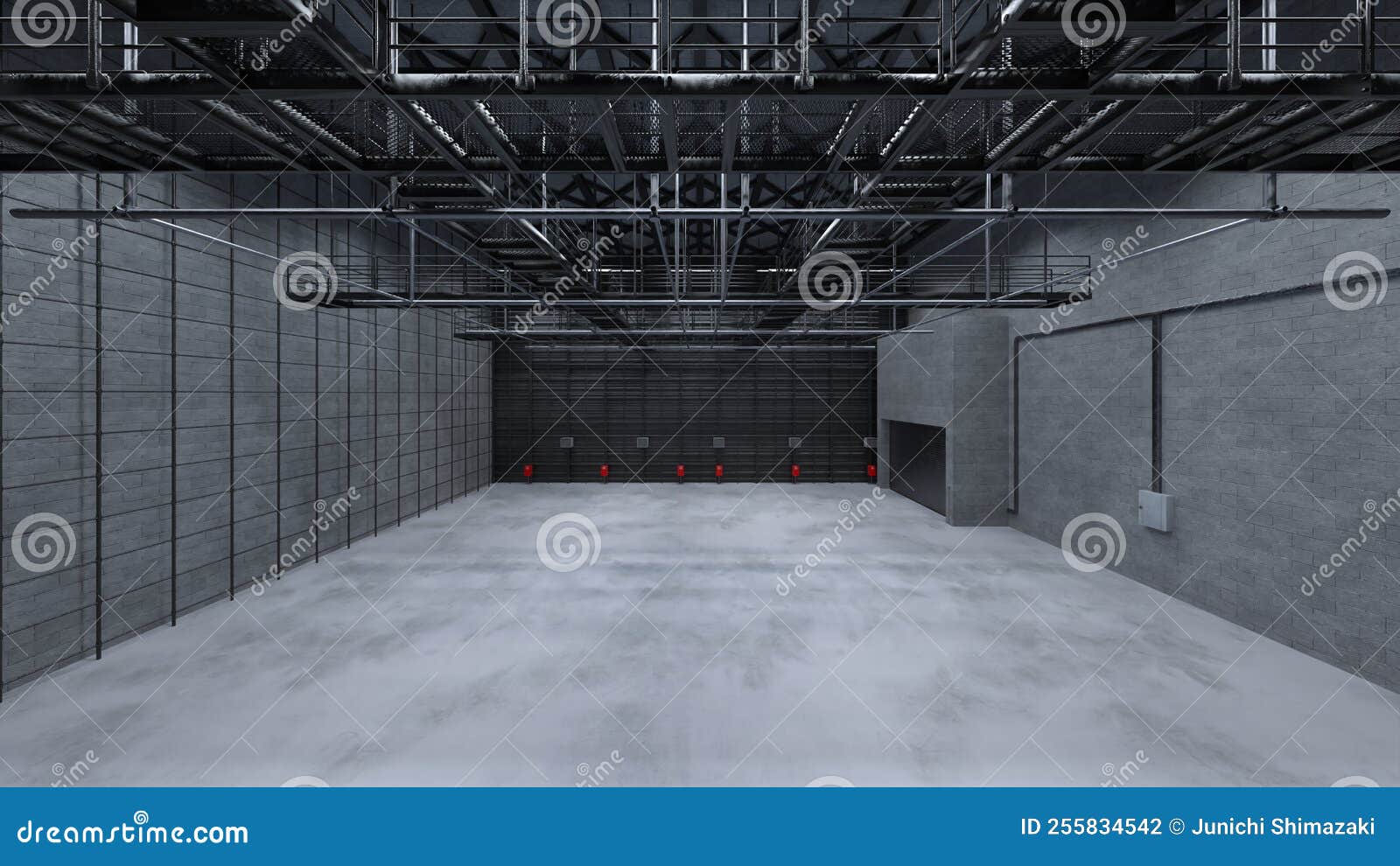 3D Rendering of the Warehouse Stock Illustration - Illustration of ...