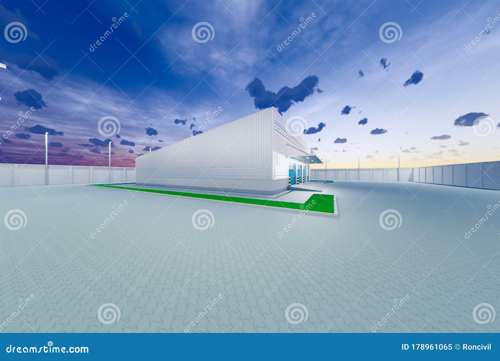 3D Rendering Of A Warehouse With Rows Of Wooden Boxes In A Warehouse ...