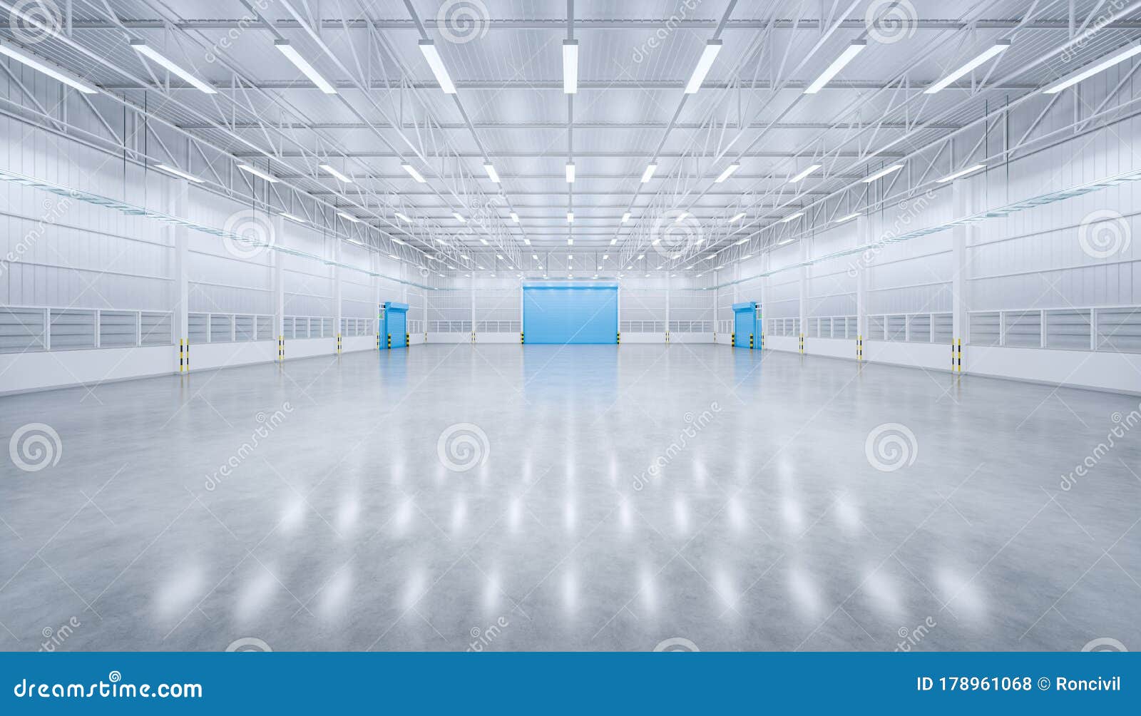 3D Rendering Of A Warehouse With Rows Of Wooden Boxes In A Warehouse ...