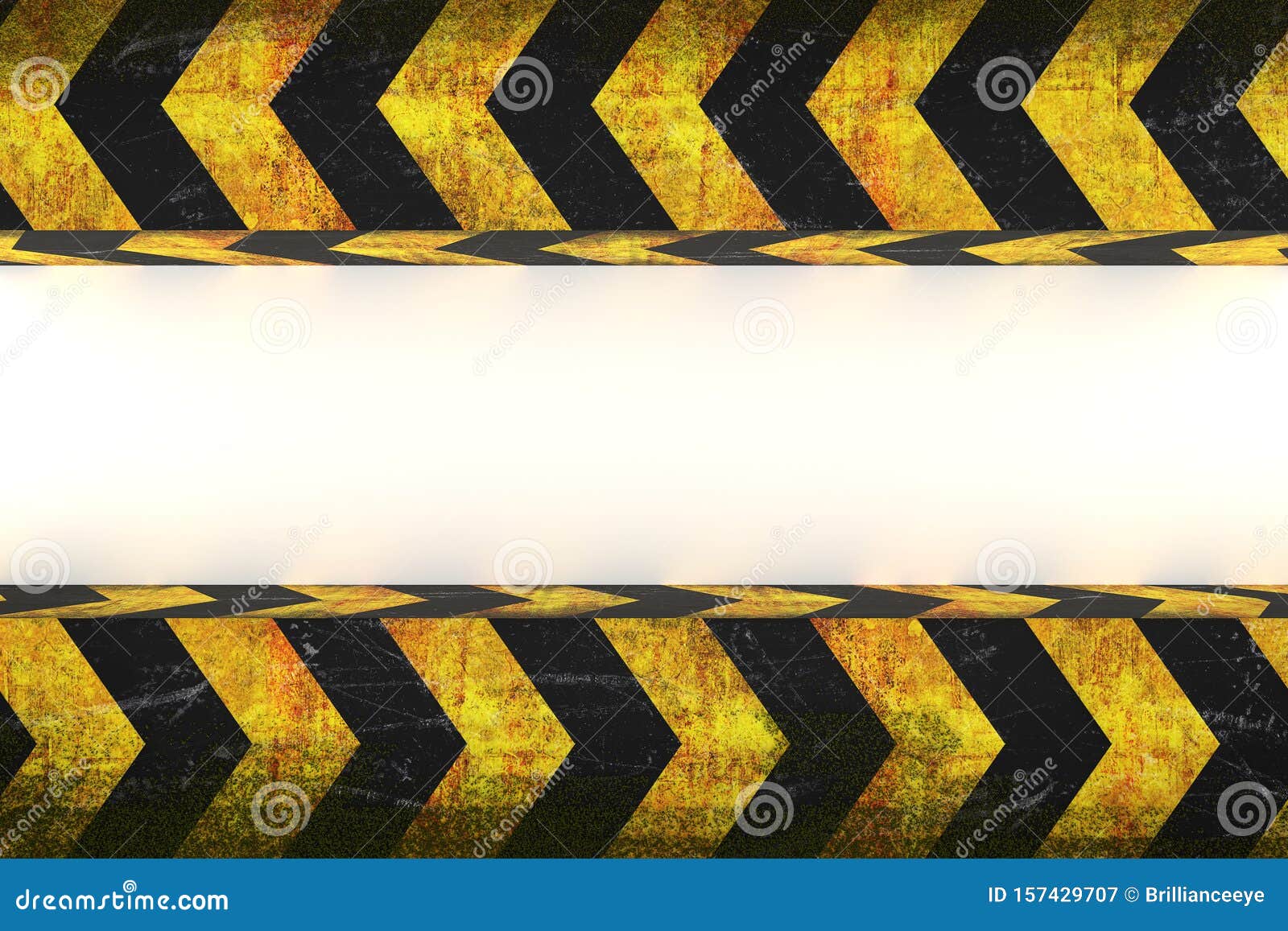 3d Rendering of Warning Hazard Grunge Pattern in Yellow and Black Color ...