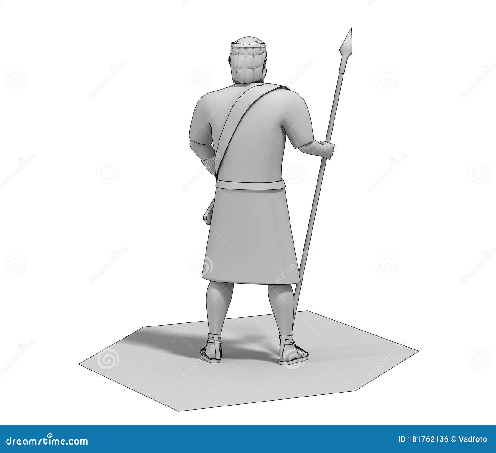 3D Rendering Of A Warrior With An Eyepatch Stock Image | CartoonDealer ...