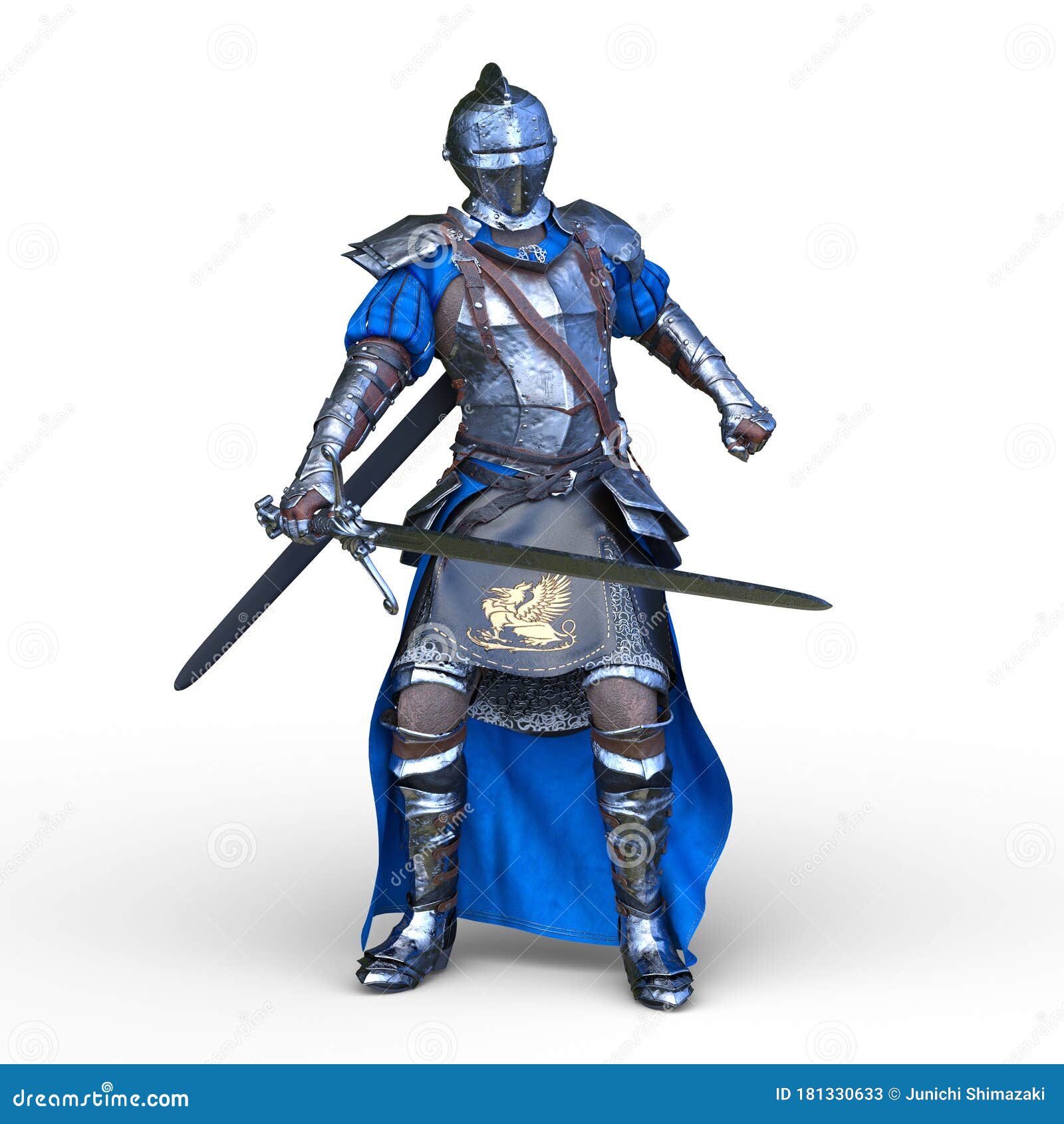 3D rendering of warrior stock illustration. Illustration of model ...