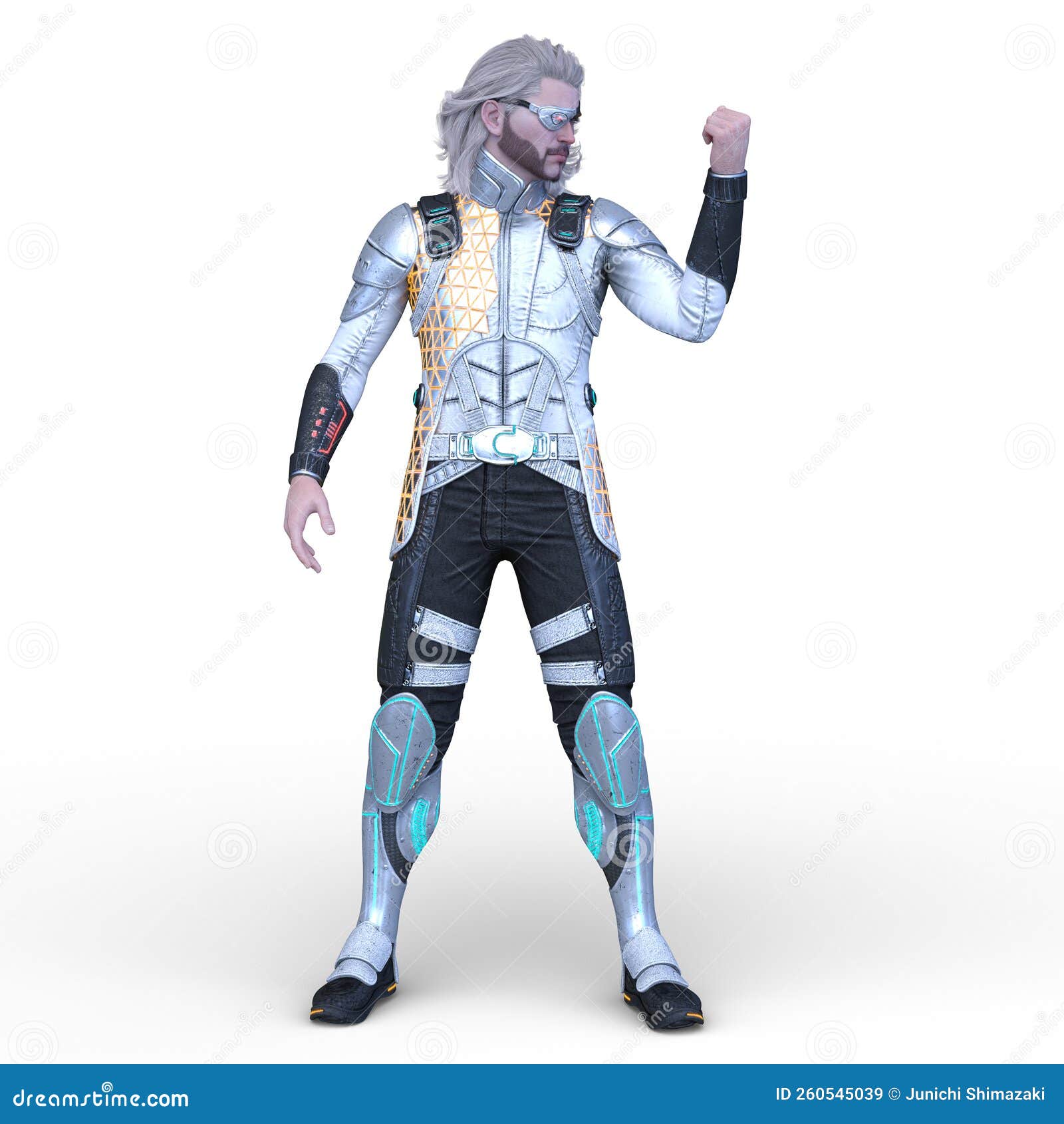 3D Rendering of a Warrior with an Eyepatch Stock Illustration ...