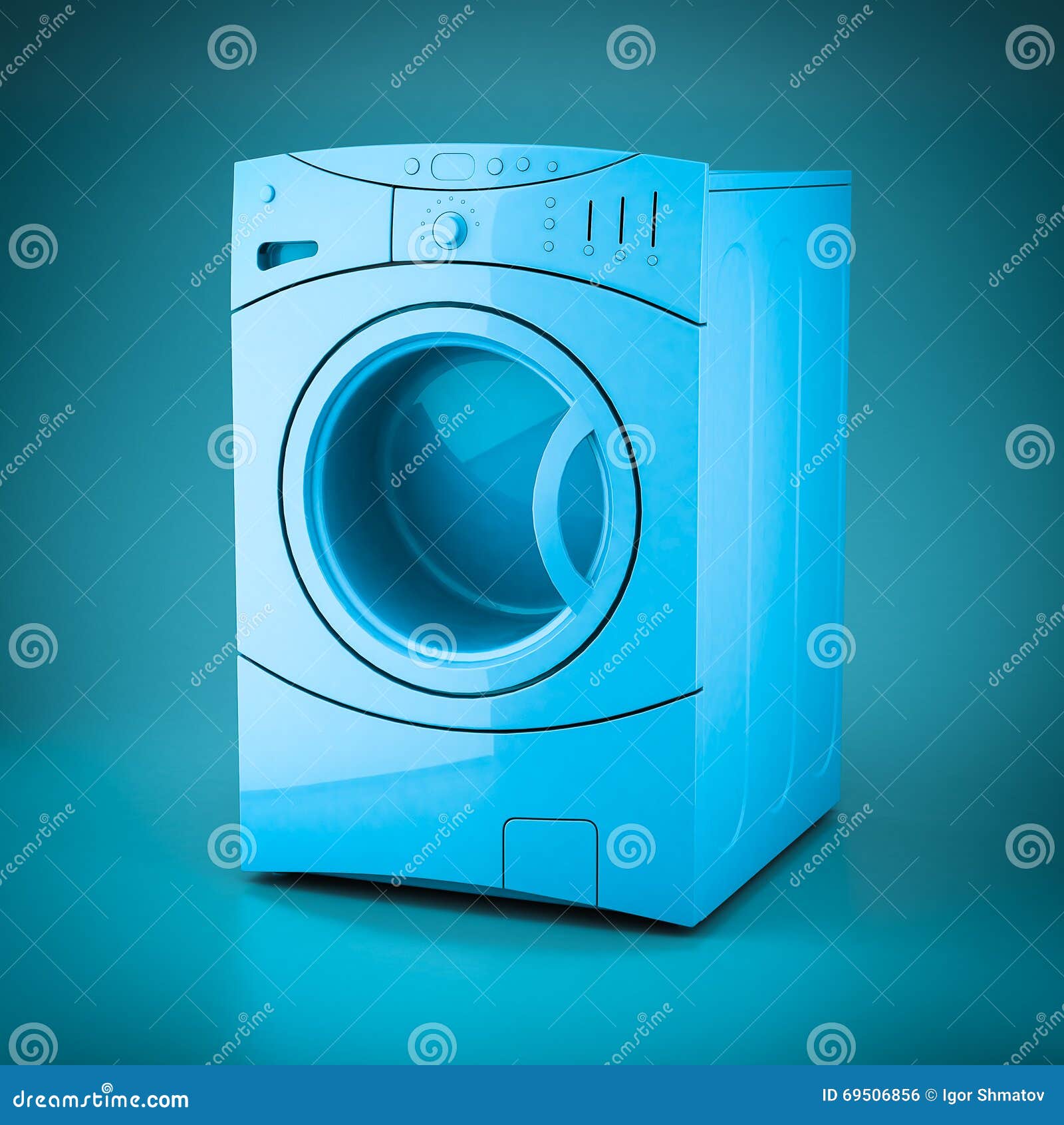 3D Rendering Washing Machine Stock Illustration - Illustration of ...