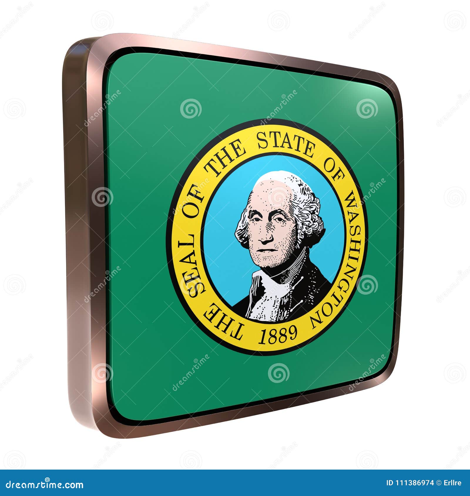 Washington flag icon stock illustration. Illustration of icon - 111386974