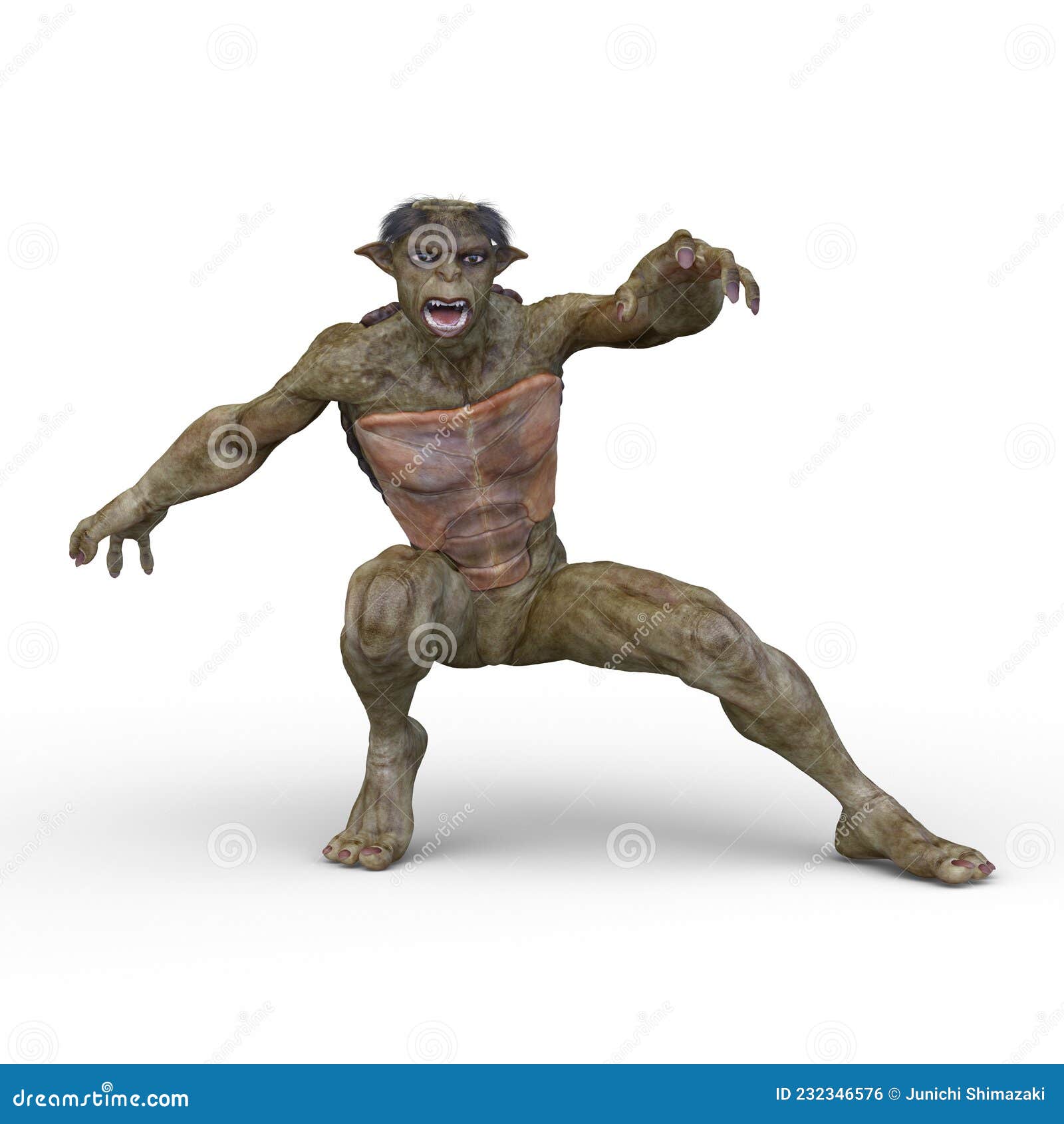 3D Rendering of a Water Demon Stock Illustration - Illustration of ...