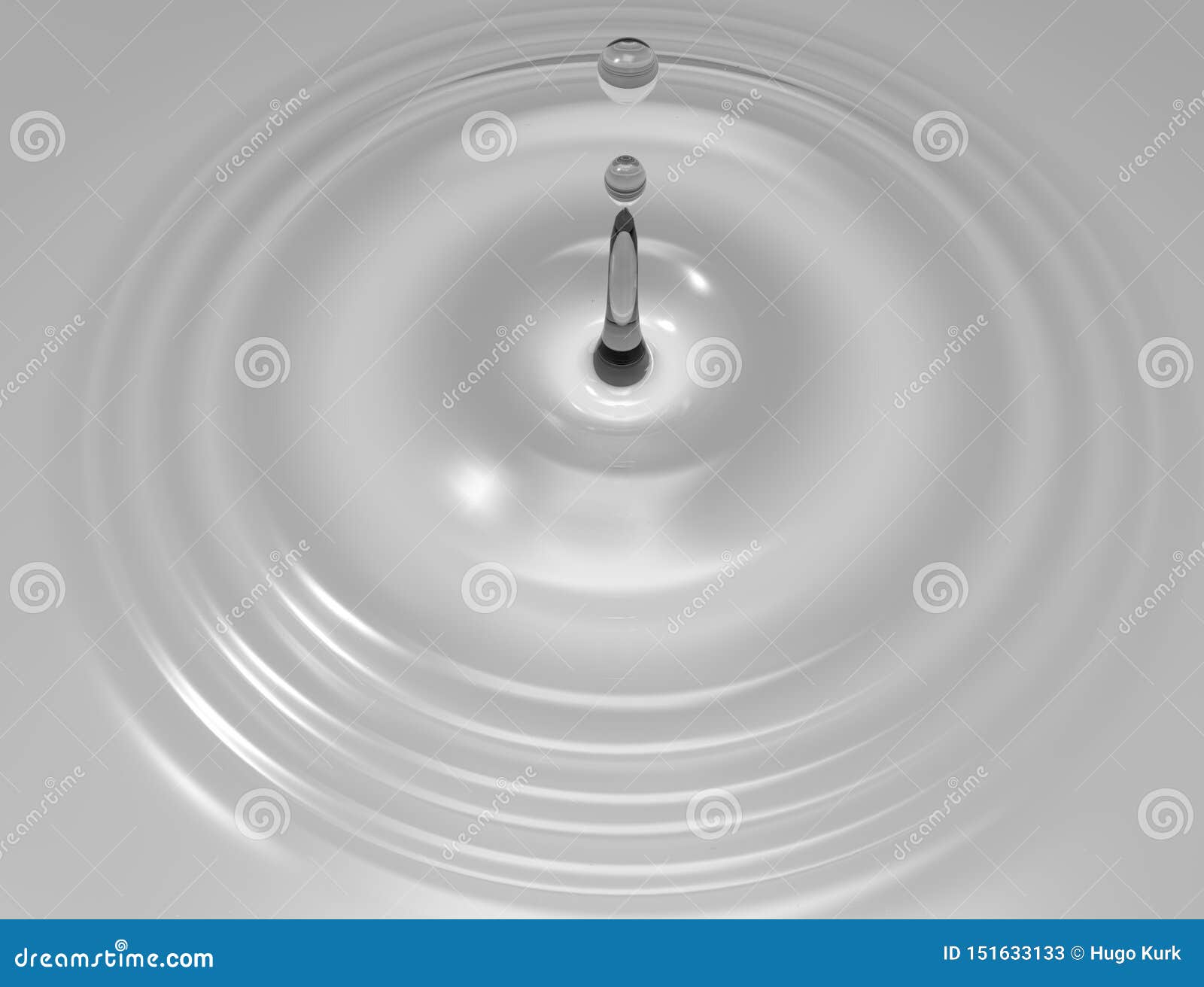 3d Rendering of a Water Drop Isolated in Studio Background Stock ...