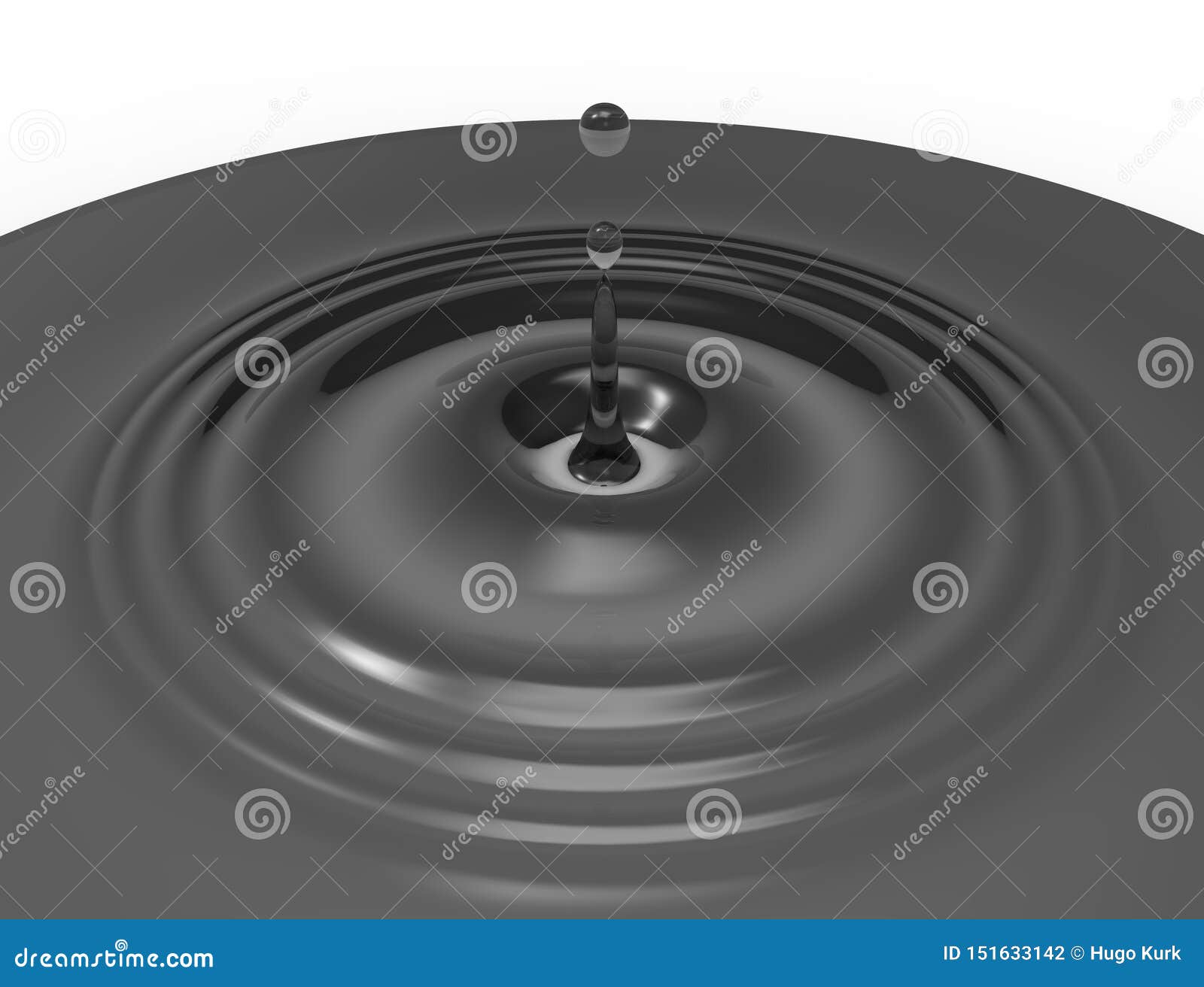 3d Rendering of a Water Drop Isolated in Studio Background Stock ...
