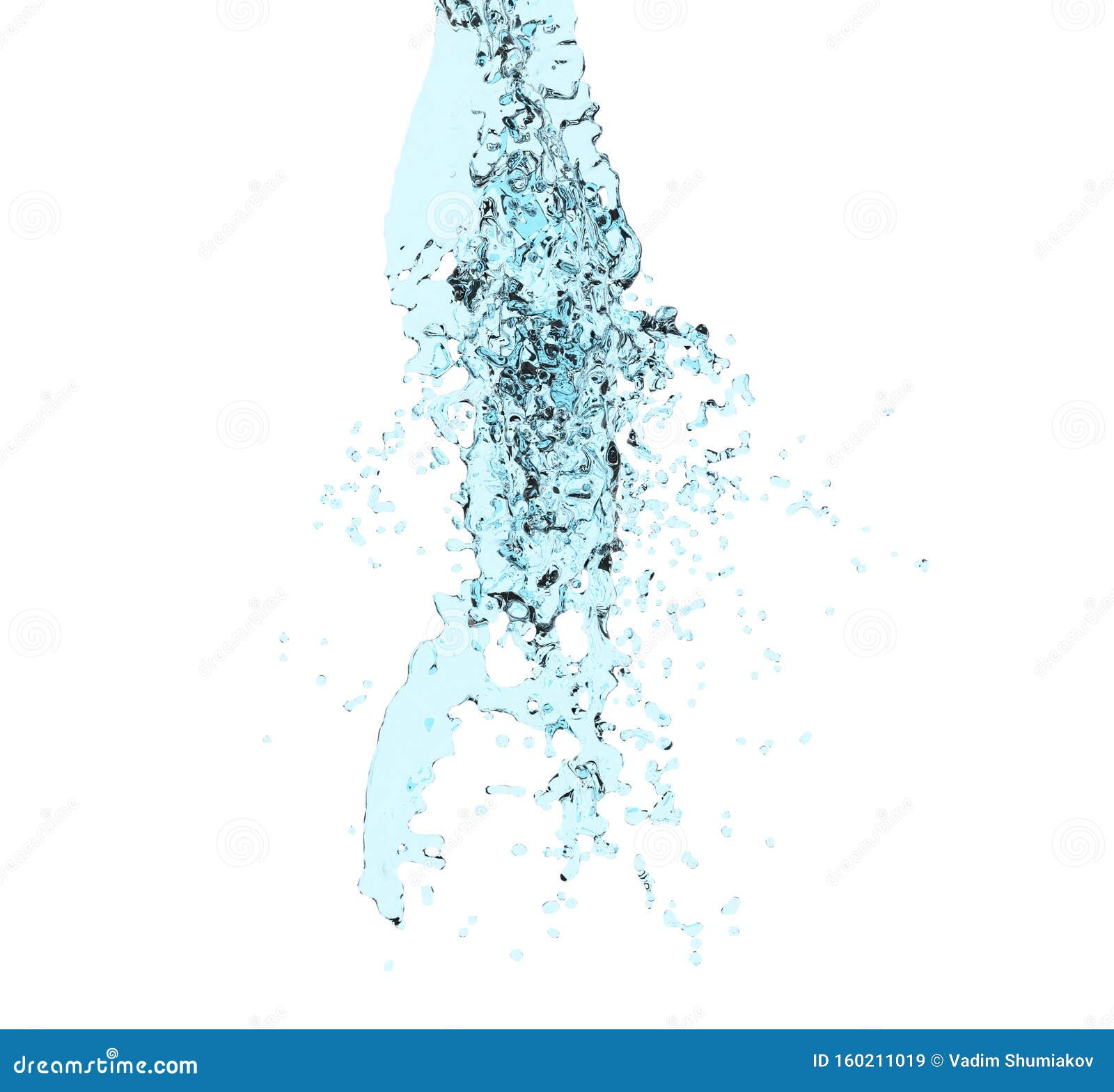 3d Rendering Water Isolated on White Stock Illustration - Illustration ...