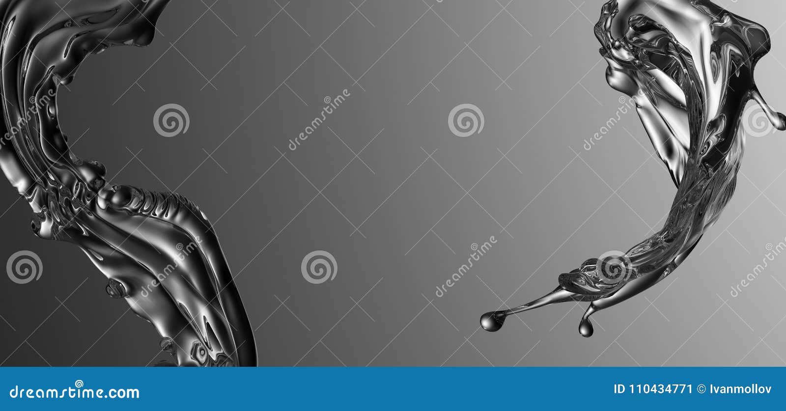 Water Splash on Grey Background Stock Illustration - Illustration of ...