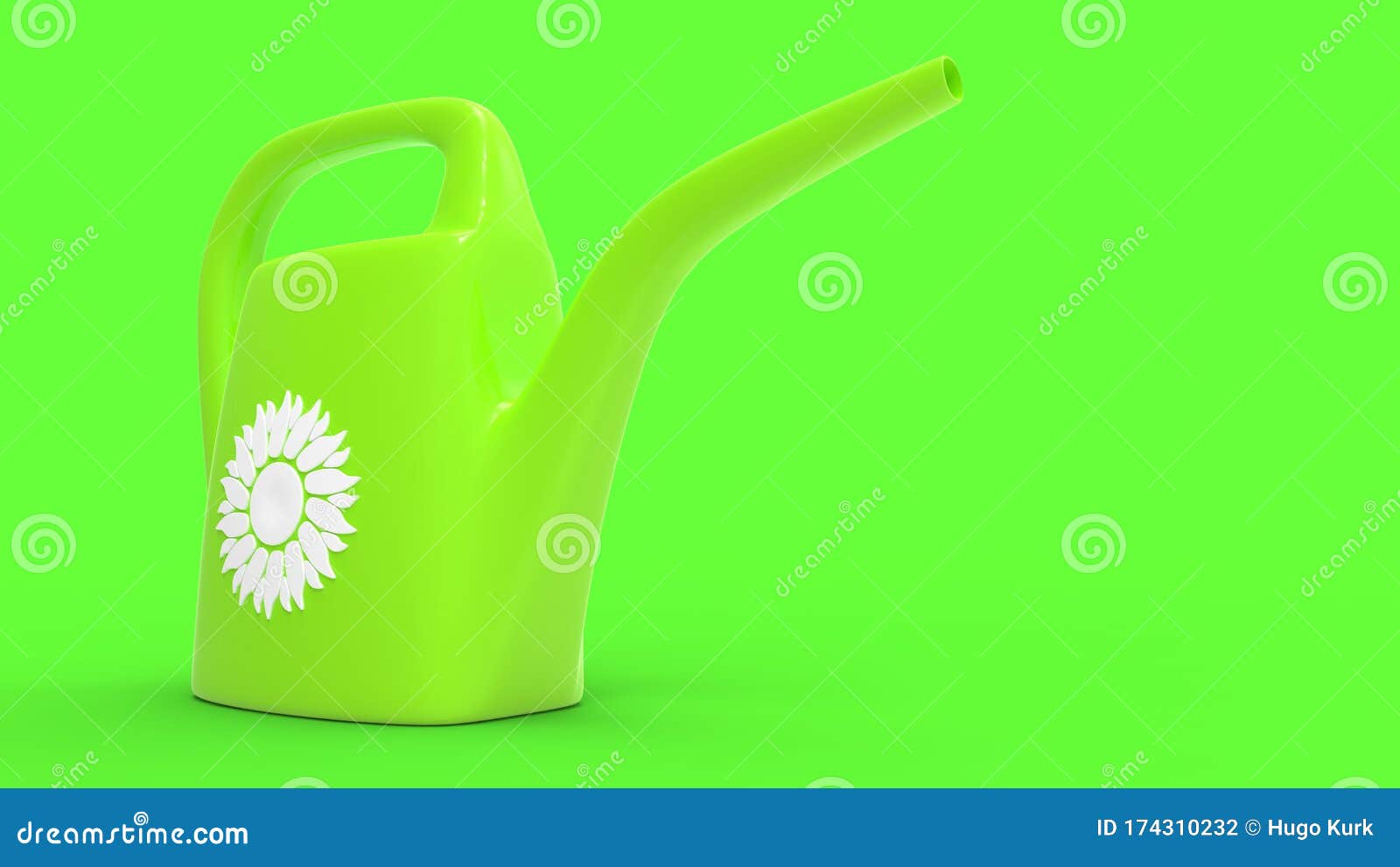 3D Rendering of a Watering Can Isolated on Empty Background Stock ...