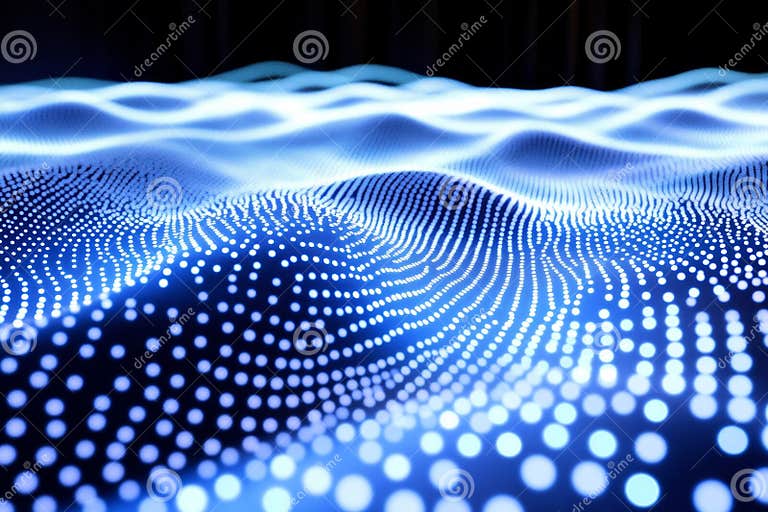 Generative AI, 3d Rendering Waves are Formed from the Collected ...