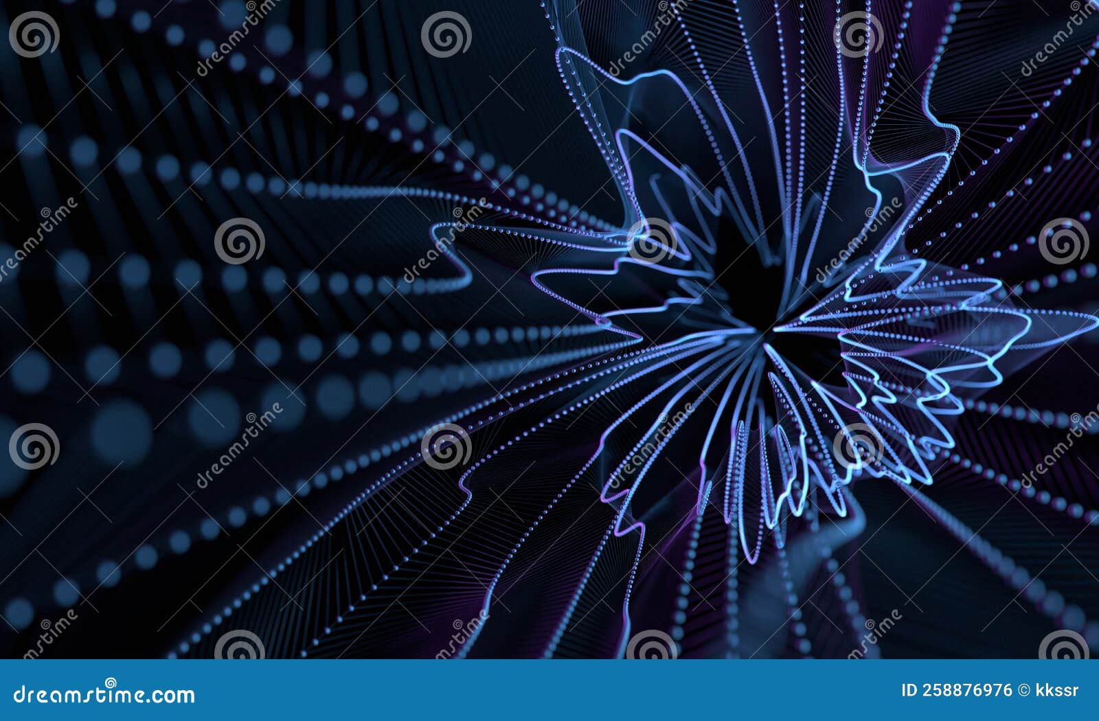 Wavy Hexagon Shape Geometry. for Technology, Big Data Stock ...