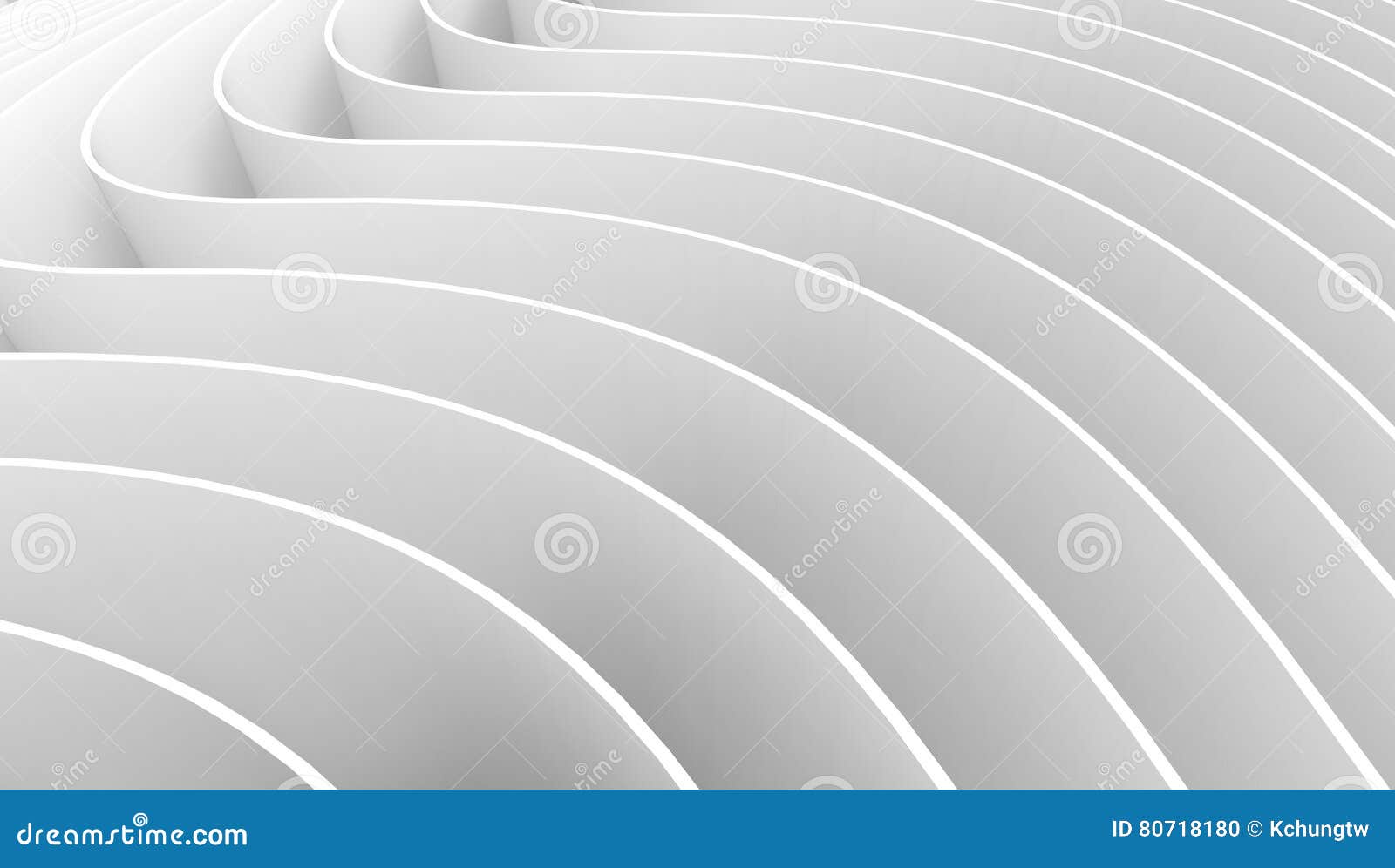 3D Rendering Wavy Paper Sheets Stock Illustration - Illustration of ...