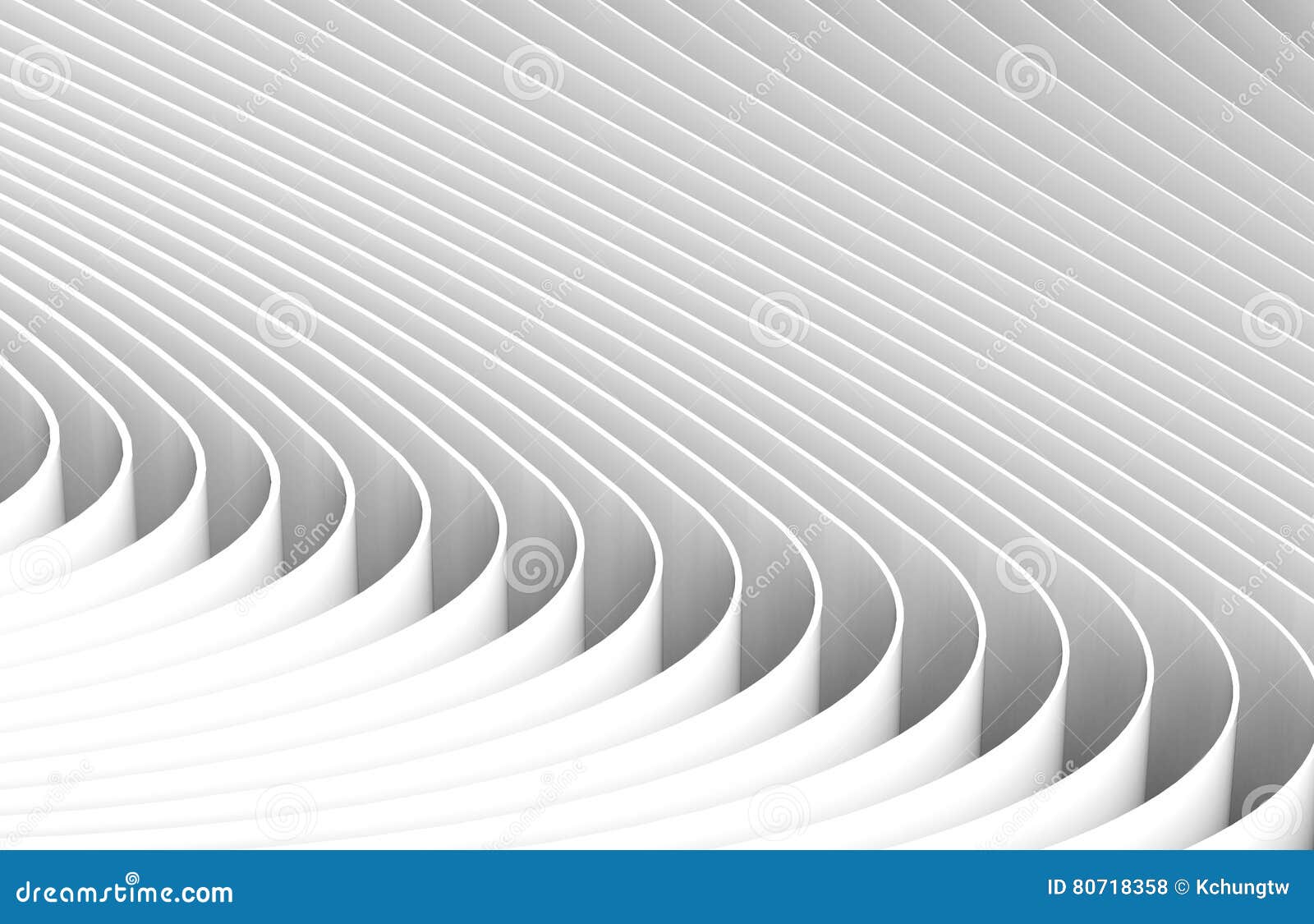 Wavy Paper Sculpture With Softly Blended Hues And Crisp Lines Stock ...