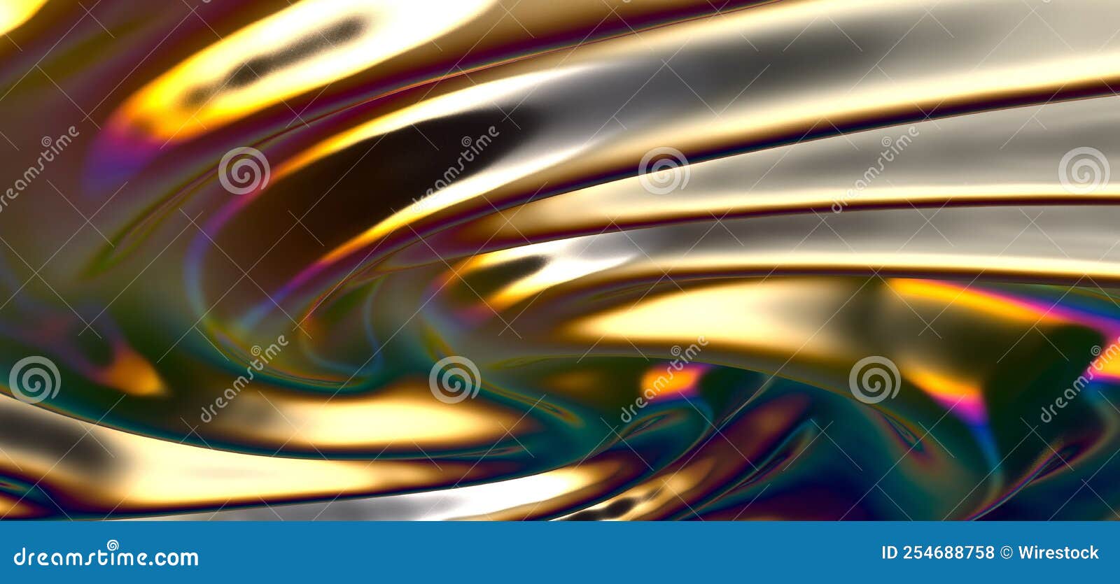 3D Rendering of a Wavy Rainbow Texture Stock Illustration ...