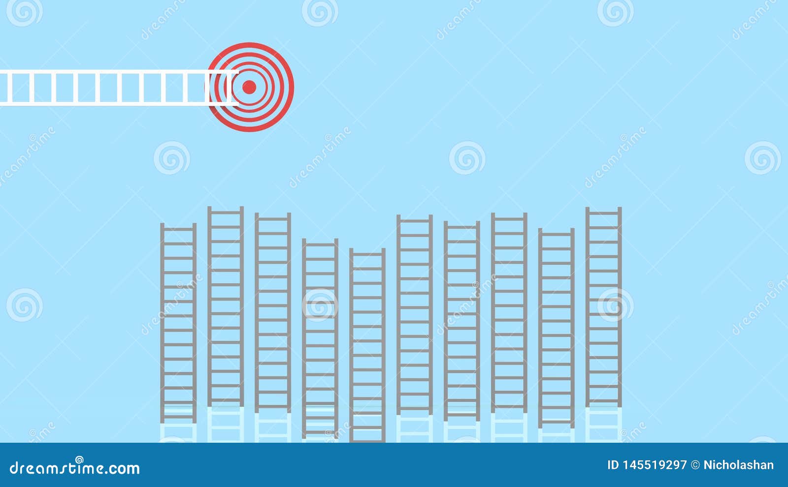 3d Rendering of Way To the Target Stock Illustration - Illustration of ...