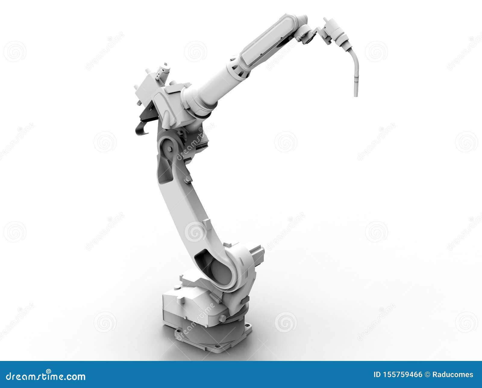 3D Rendering - Welding Industrial Robotic Arm Stock Illustration ...