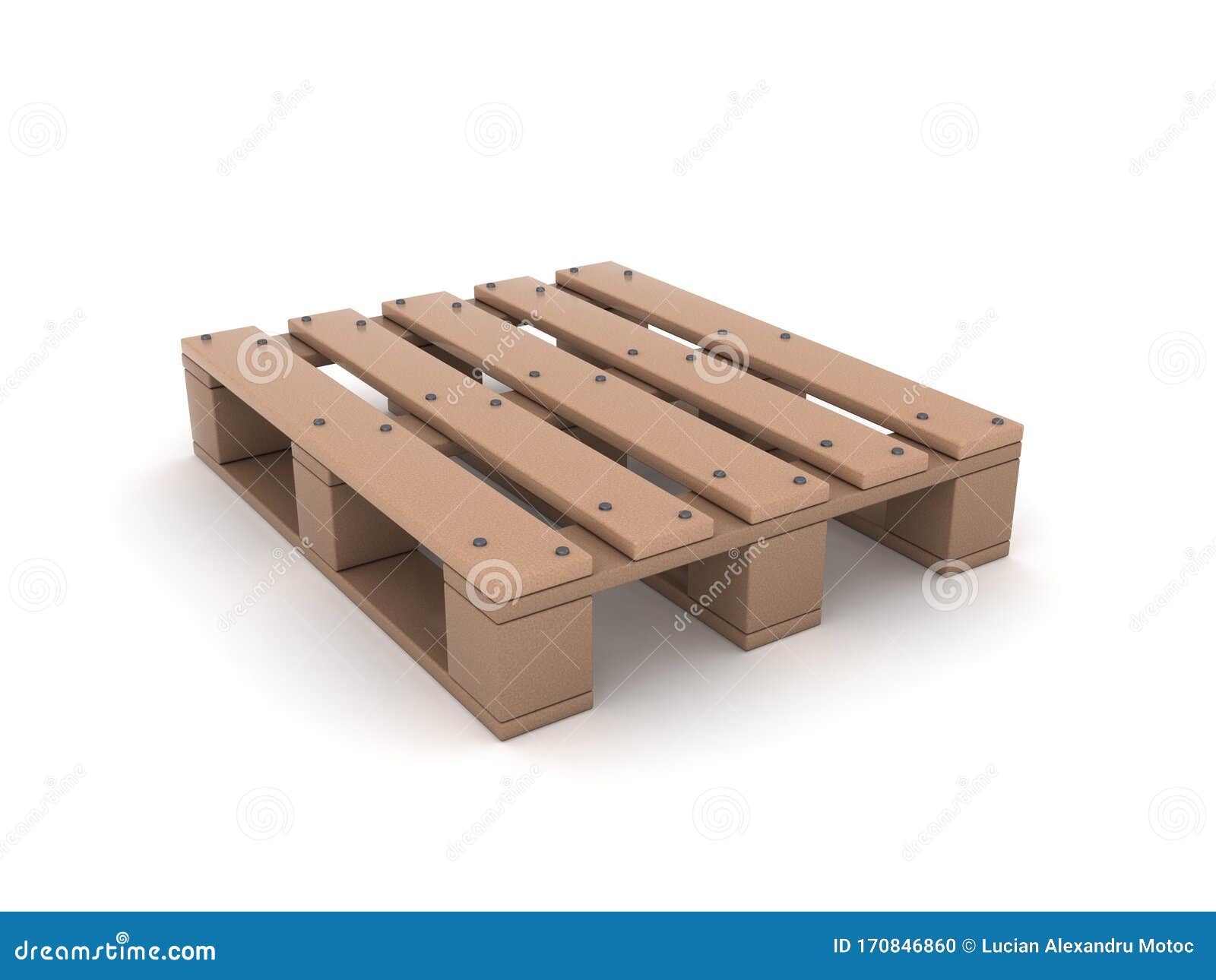 3D Rendering of Wharehouse Pallet Stock Illustration - Illustration of ...