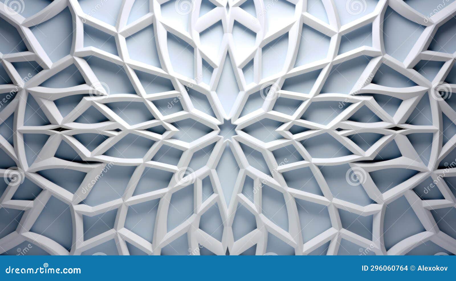 3d Rendering of a White Arabic Islamic Pattern Generative AI Stock ...